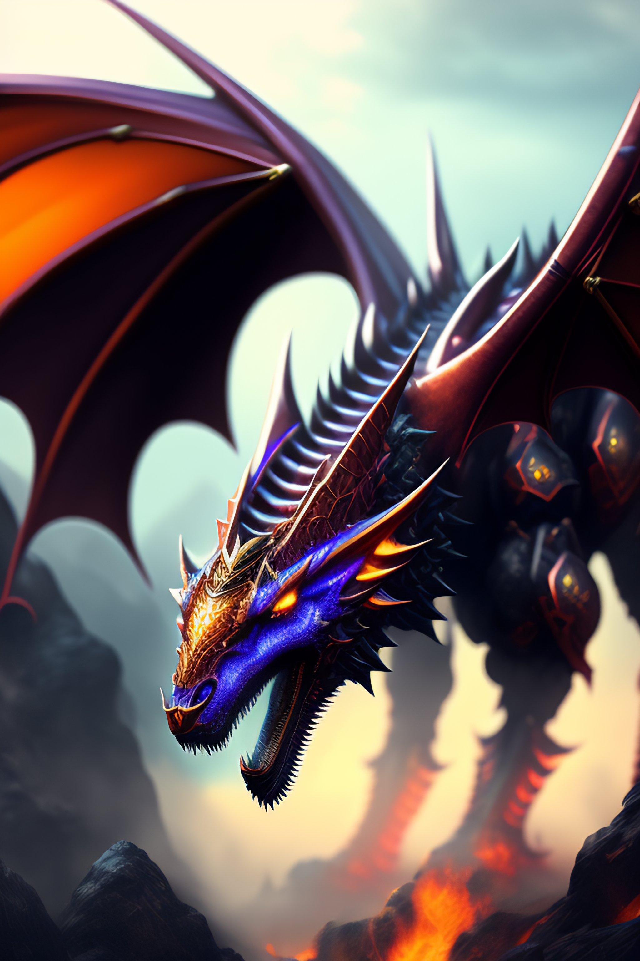 Lexica - Infernadraxia prismatic dragon robot