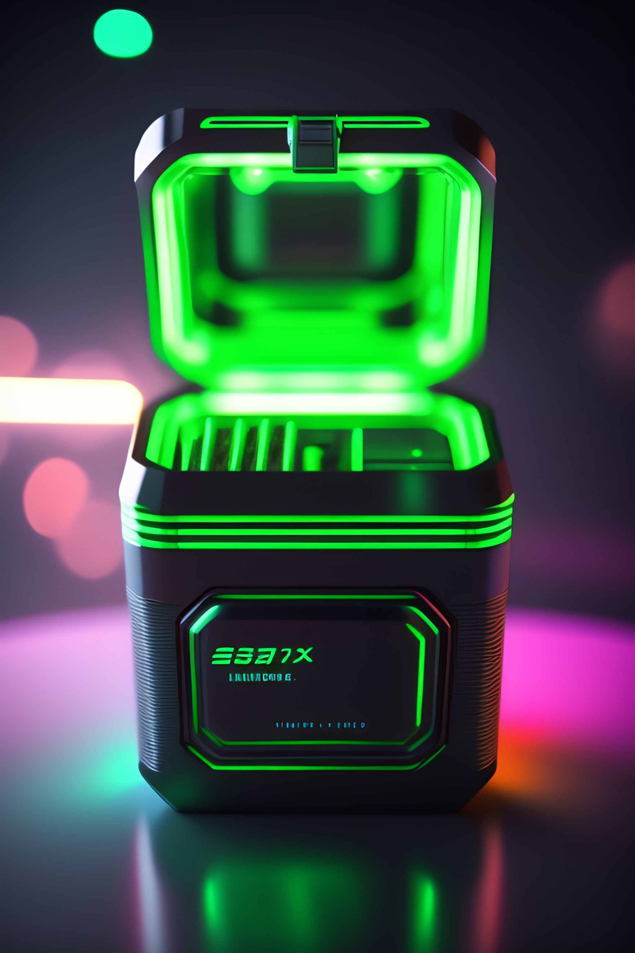 Lexica - Cyberpunk concept inspired weed box, futuristic look, highly ...