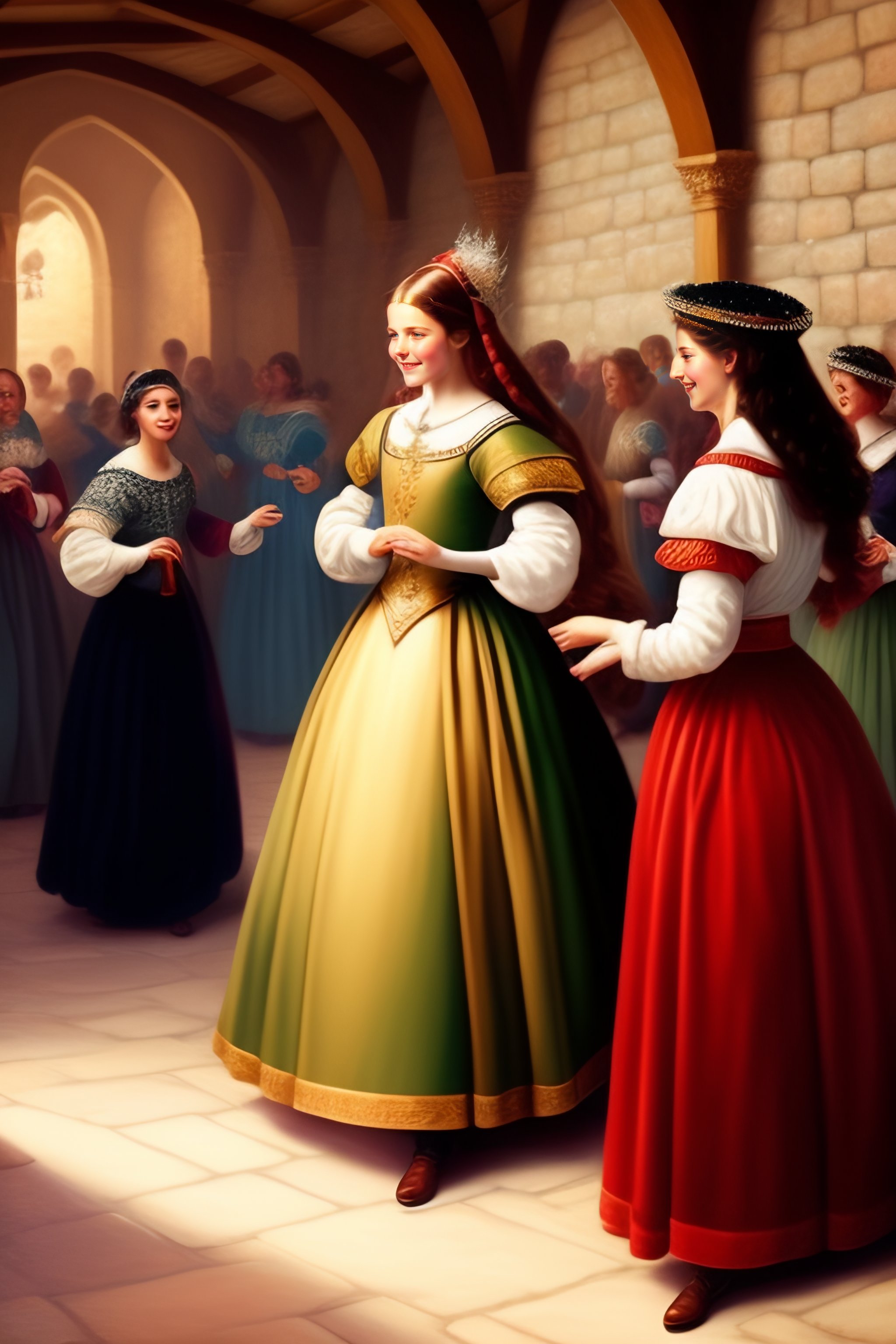 Lexica - Medieval Girls dancing at the ball