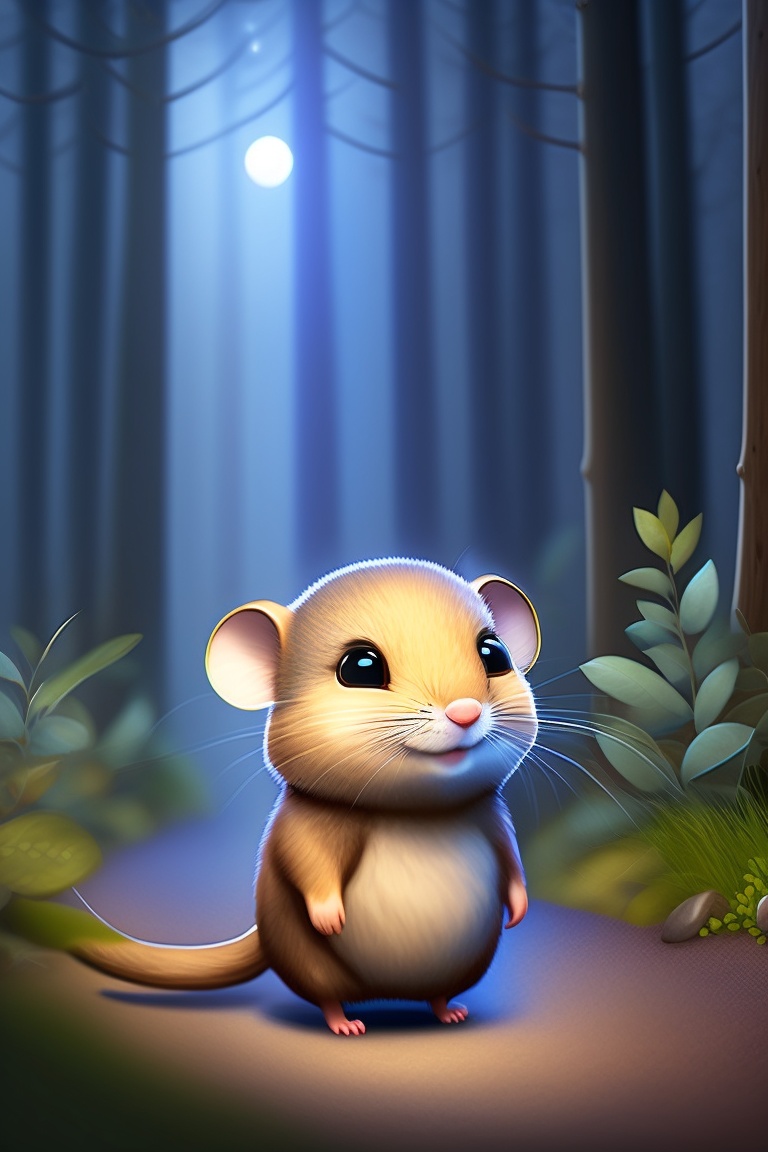 Lexica - In a dark and spooky forest, a tiny mouse named Milo lived in ...