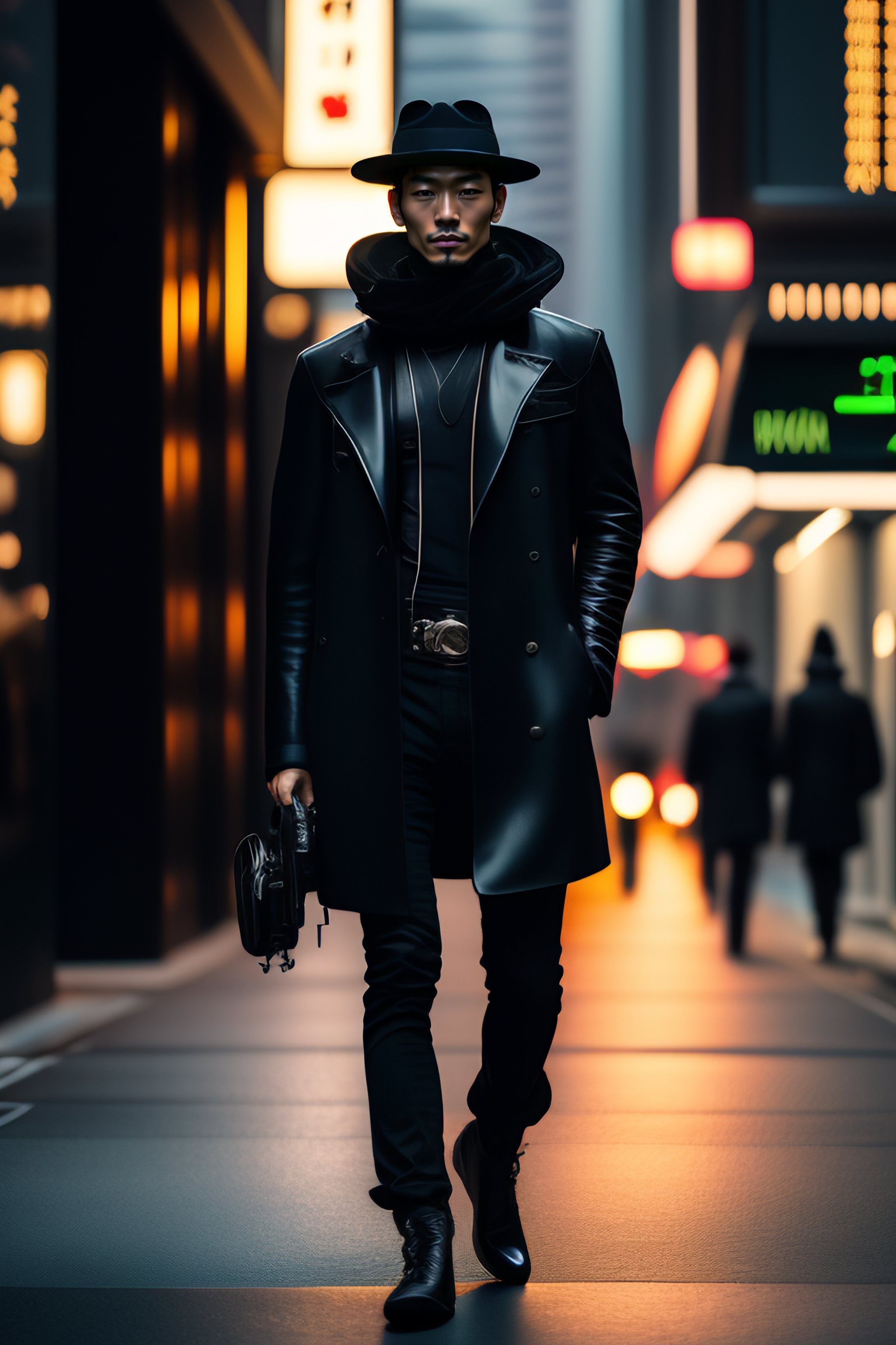 Lexica - A black hat hacker, skinny guy, cyberpunk style, in the middle ...