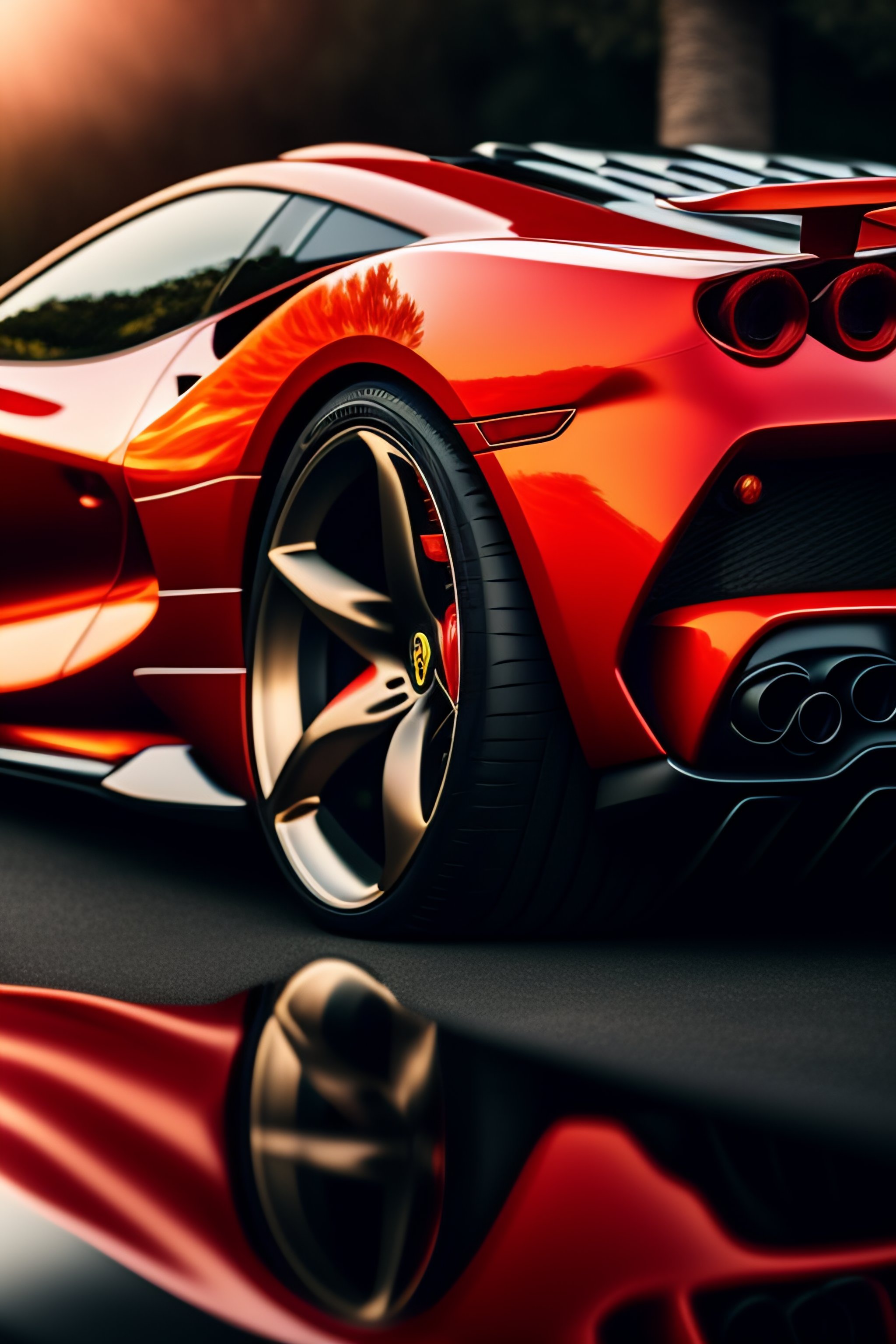 Lexica - Photograph of Ferrari F8 Tributo, photorealistic, vivid, sharp ...