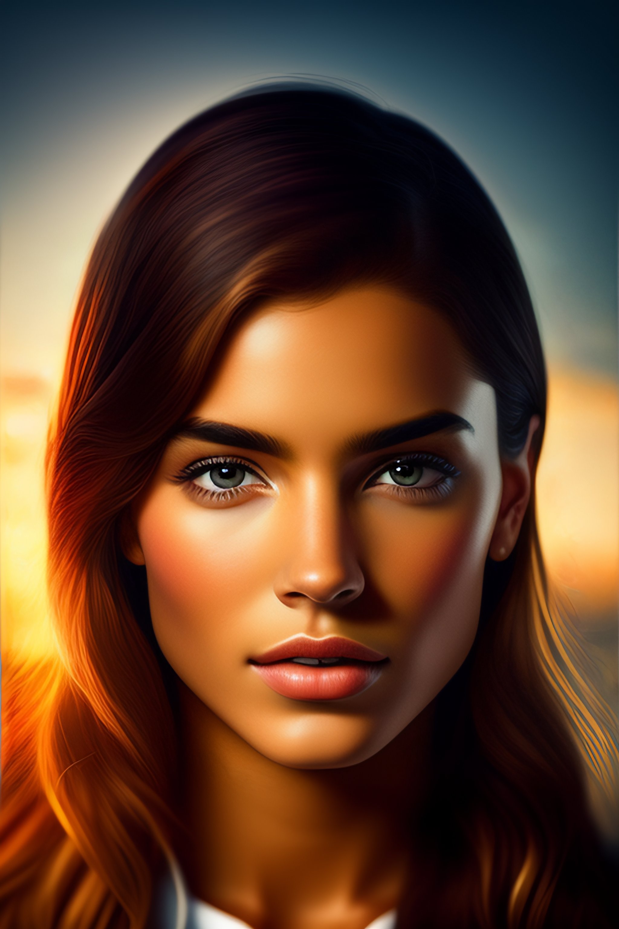 Lexica - Girl face, latin traits