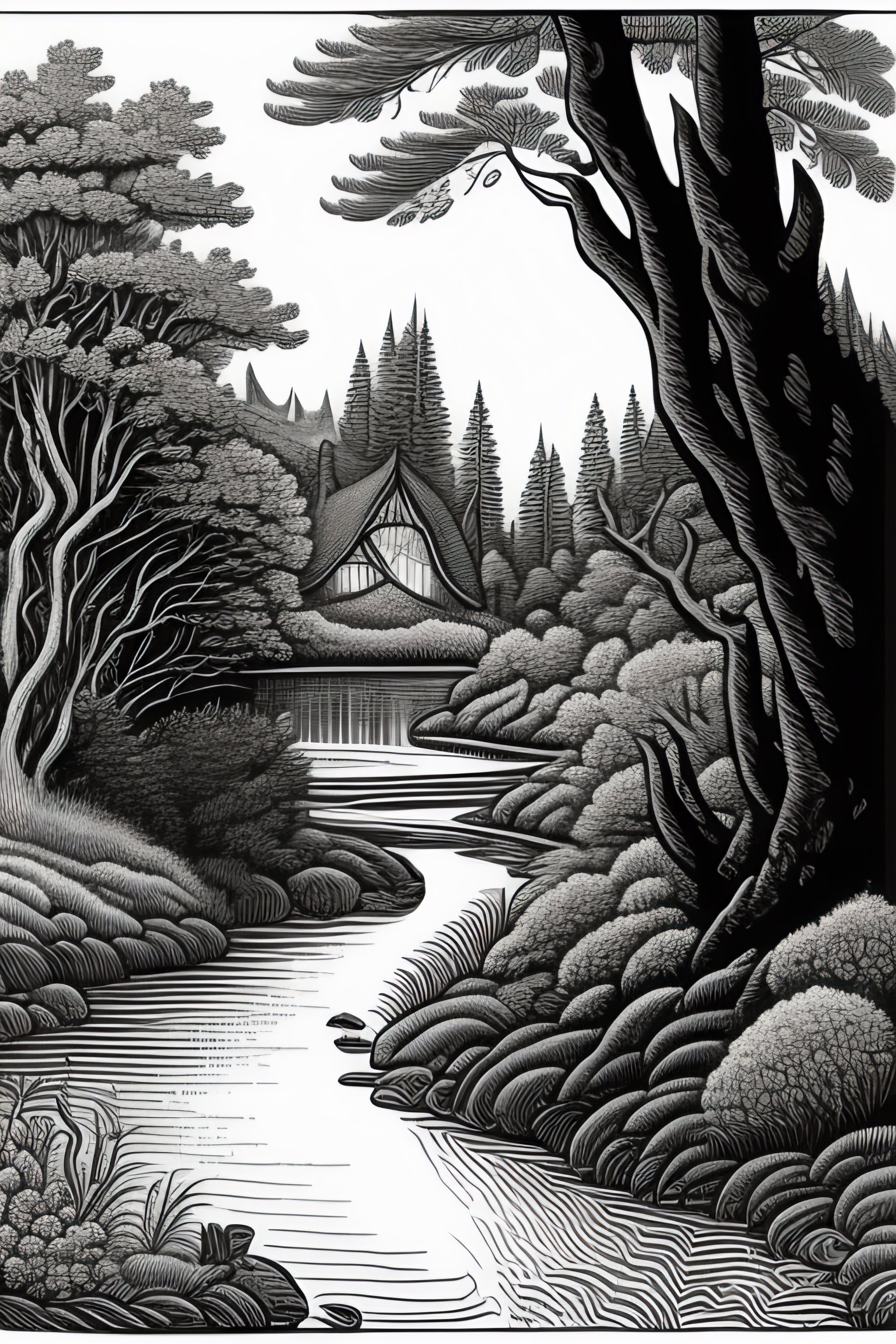 Lexica - Precisely drawn, fine detailed, intense line work, drawing of ...