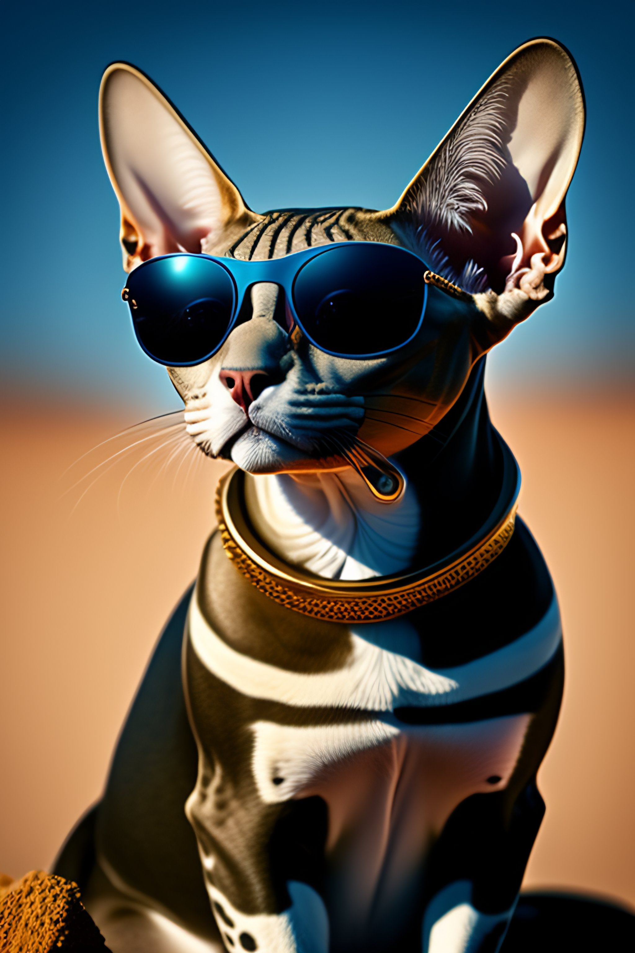 Lexica - Sphinx cat in sunglasses