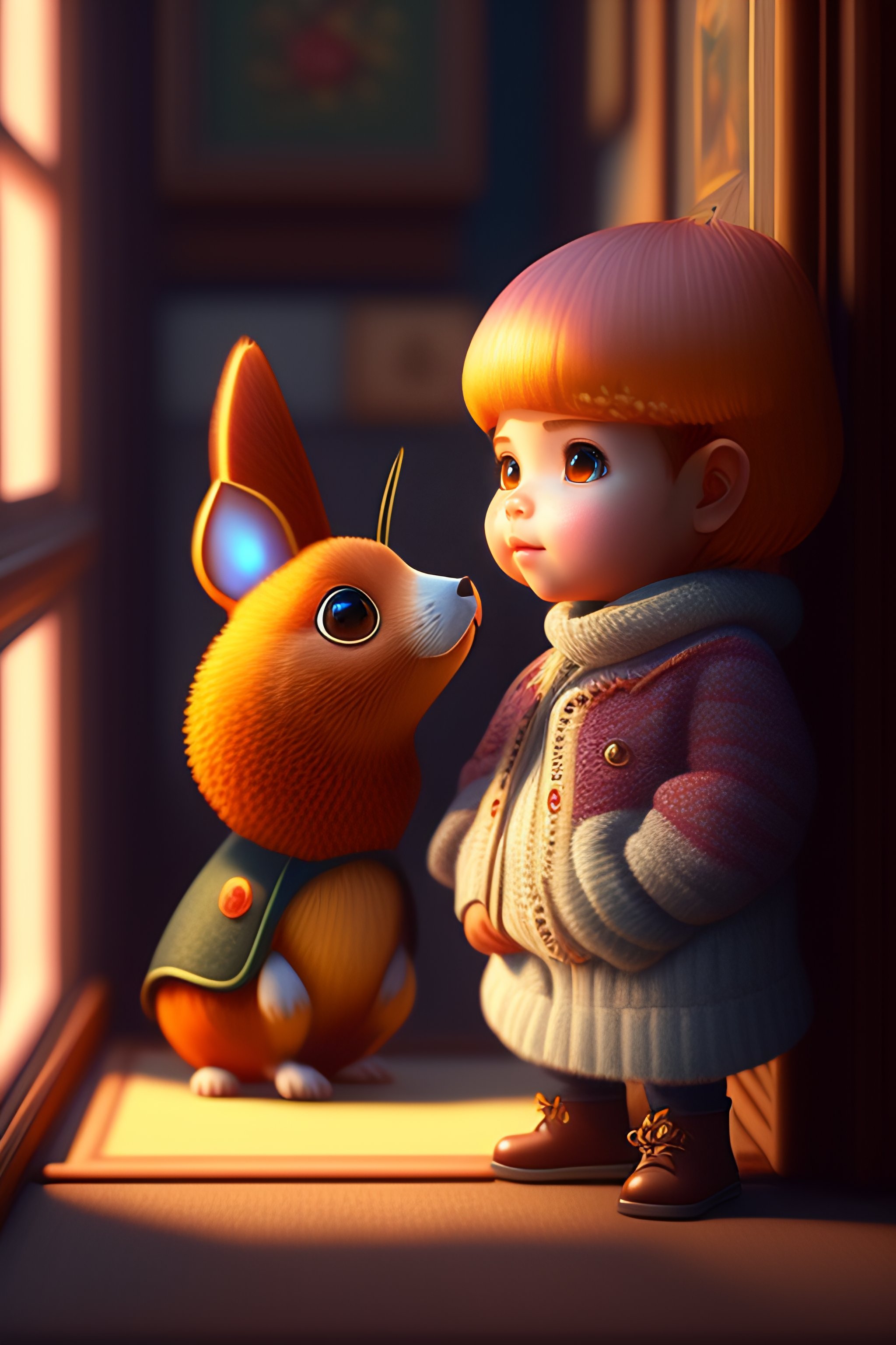 Lexica - Cute and adorable Monica and Chives, unreal engine, cozy ...