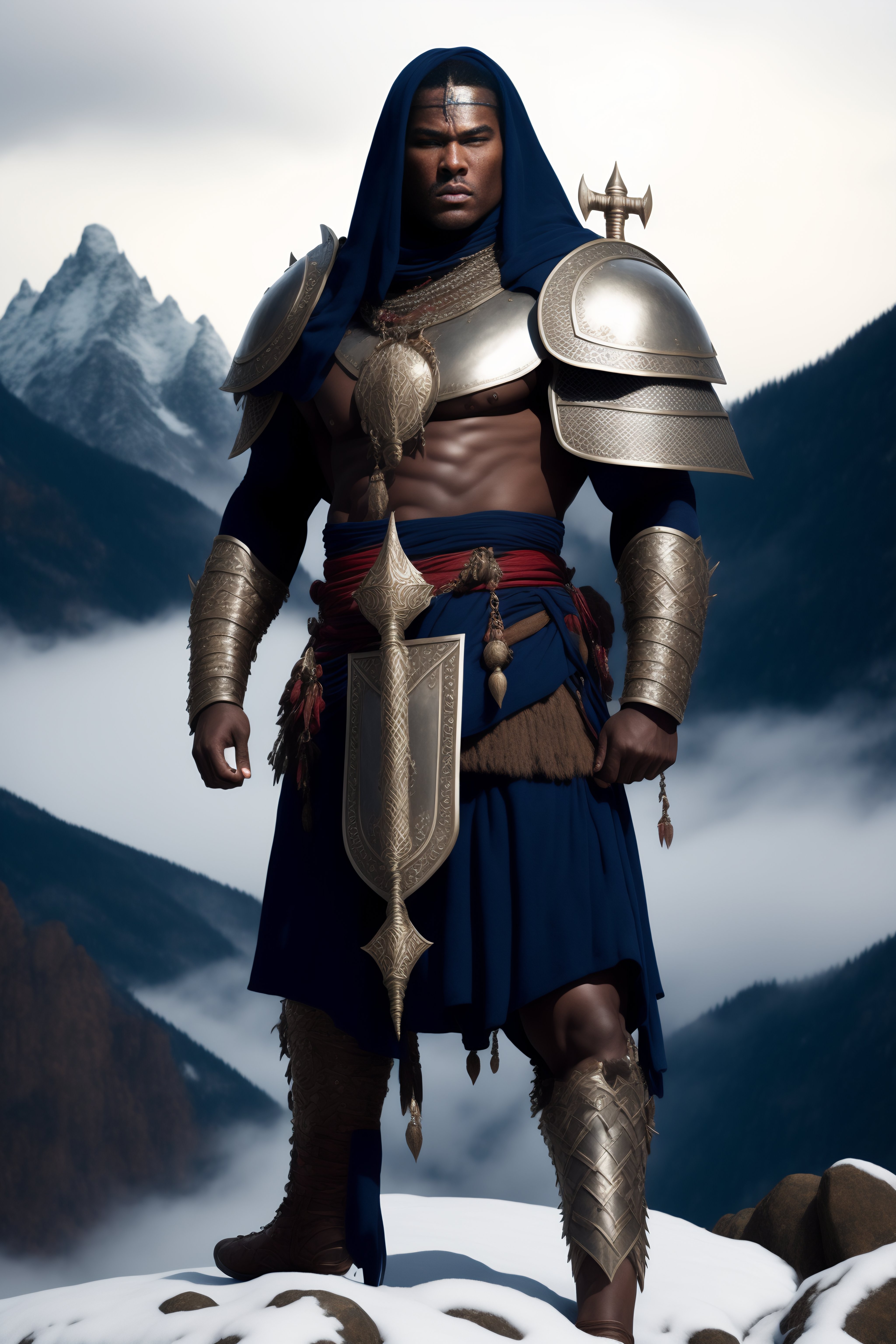 Lexica - 8 feet tall, skin as white as cloud, burly, rugged Goliath ...