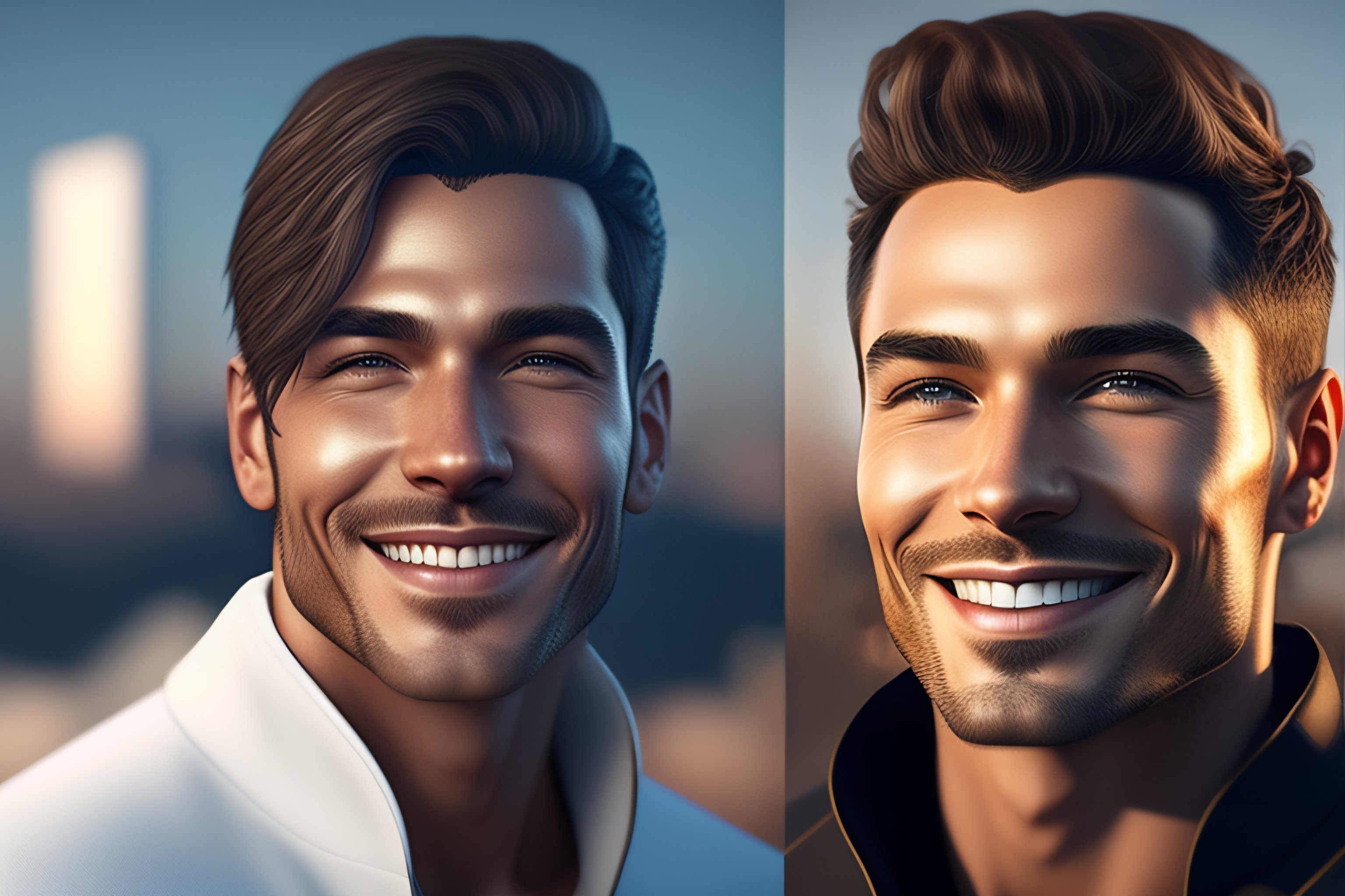 Lexica - White male smiling, 3d render, medium shot, 8k, octane render ...