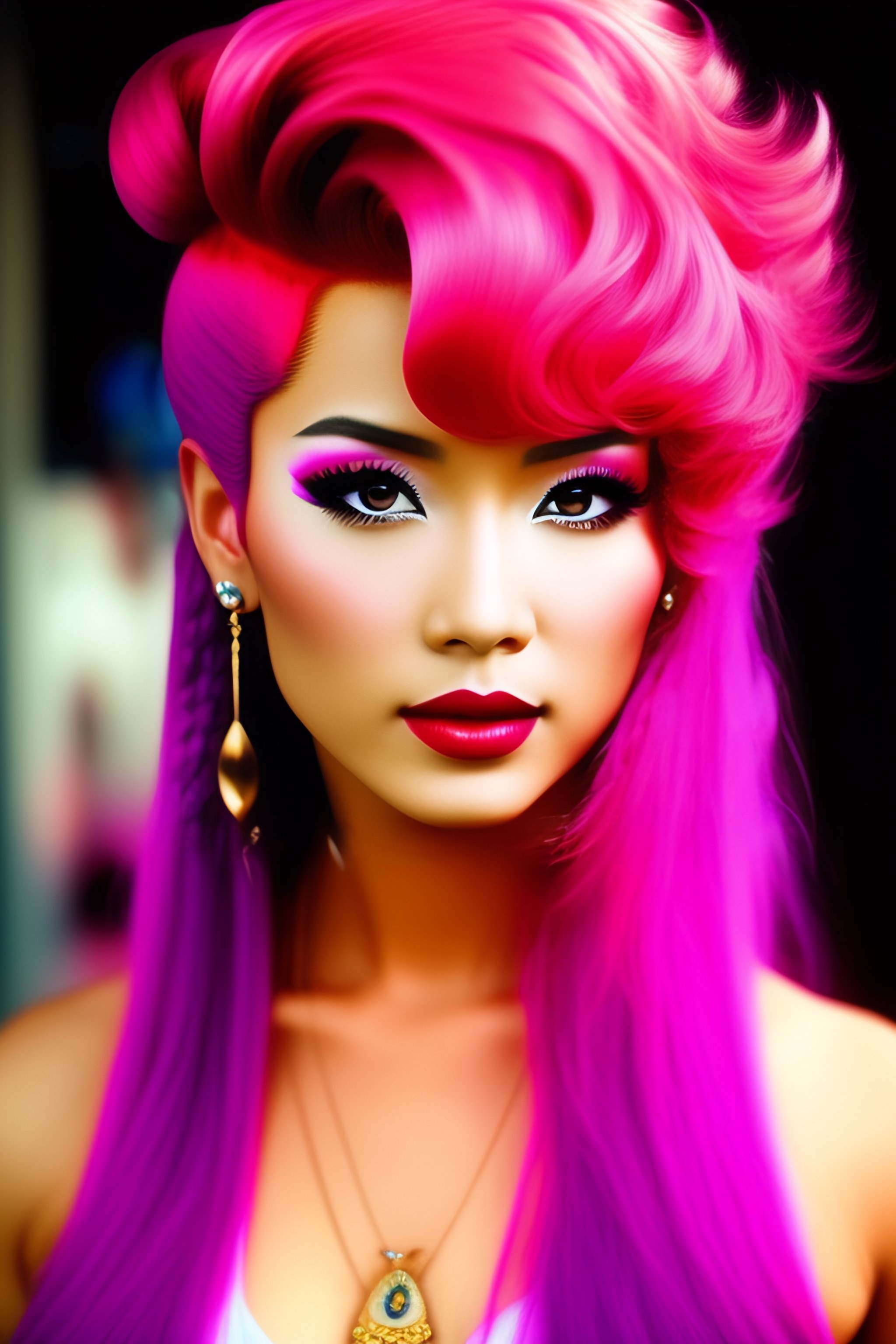 Lexica - 90's vintage anime,pink hair