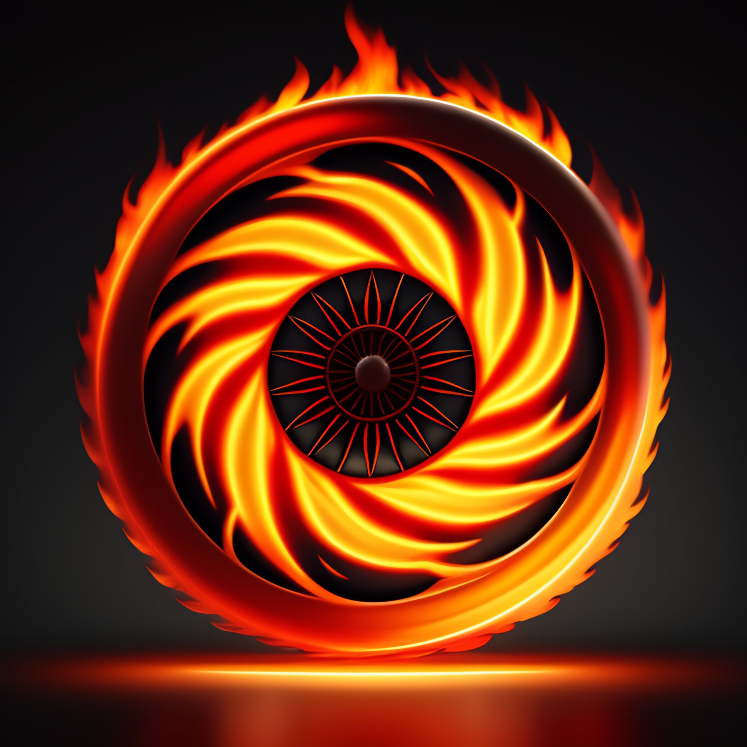 Lexica - Stylized flame wheel