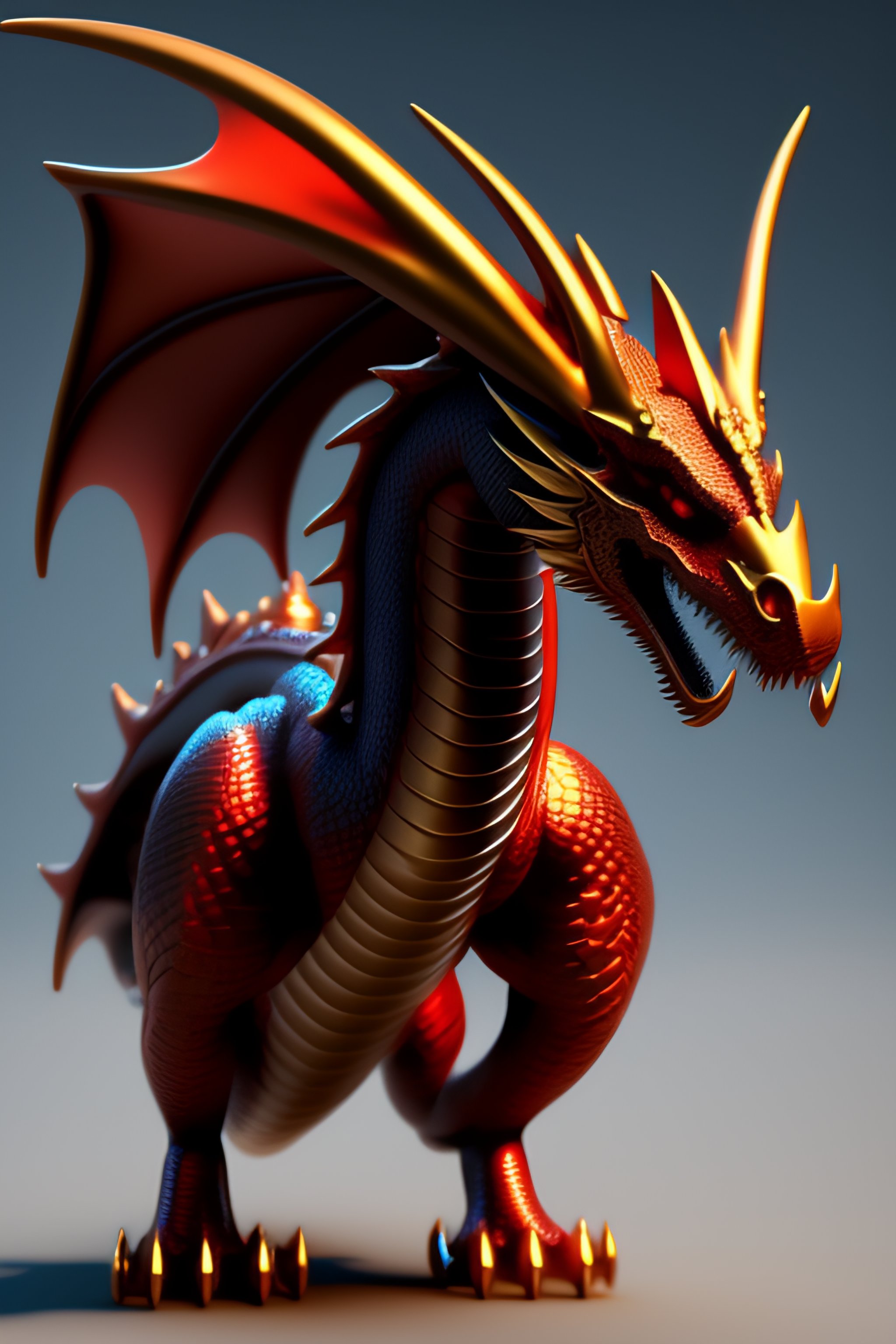 Lexica - 3d humanoid dragon virgol warrior