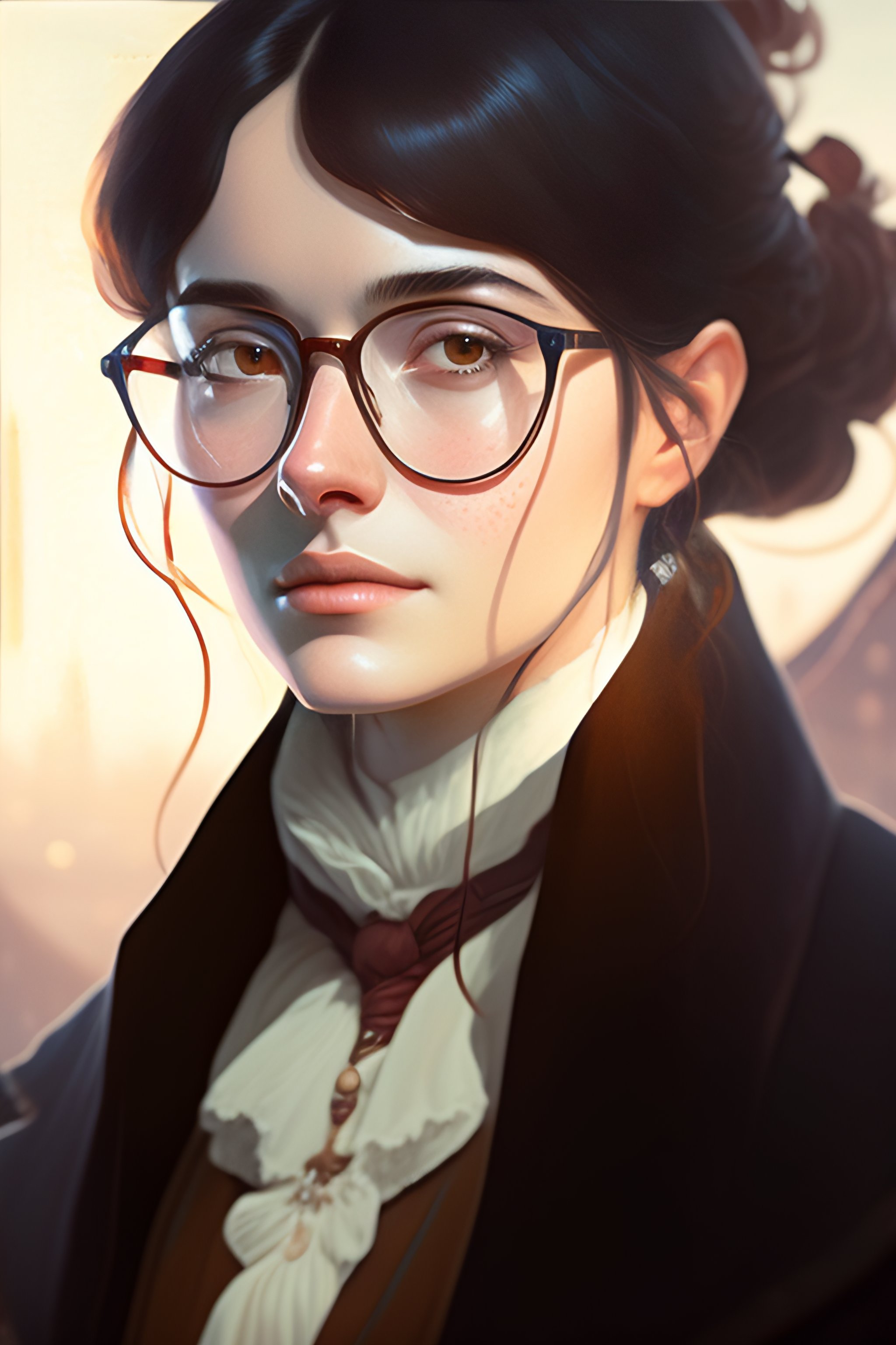 Lexica - (((((freckles))))) wearing spectacles Victorian reporter ...