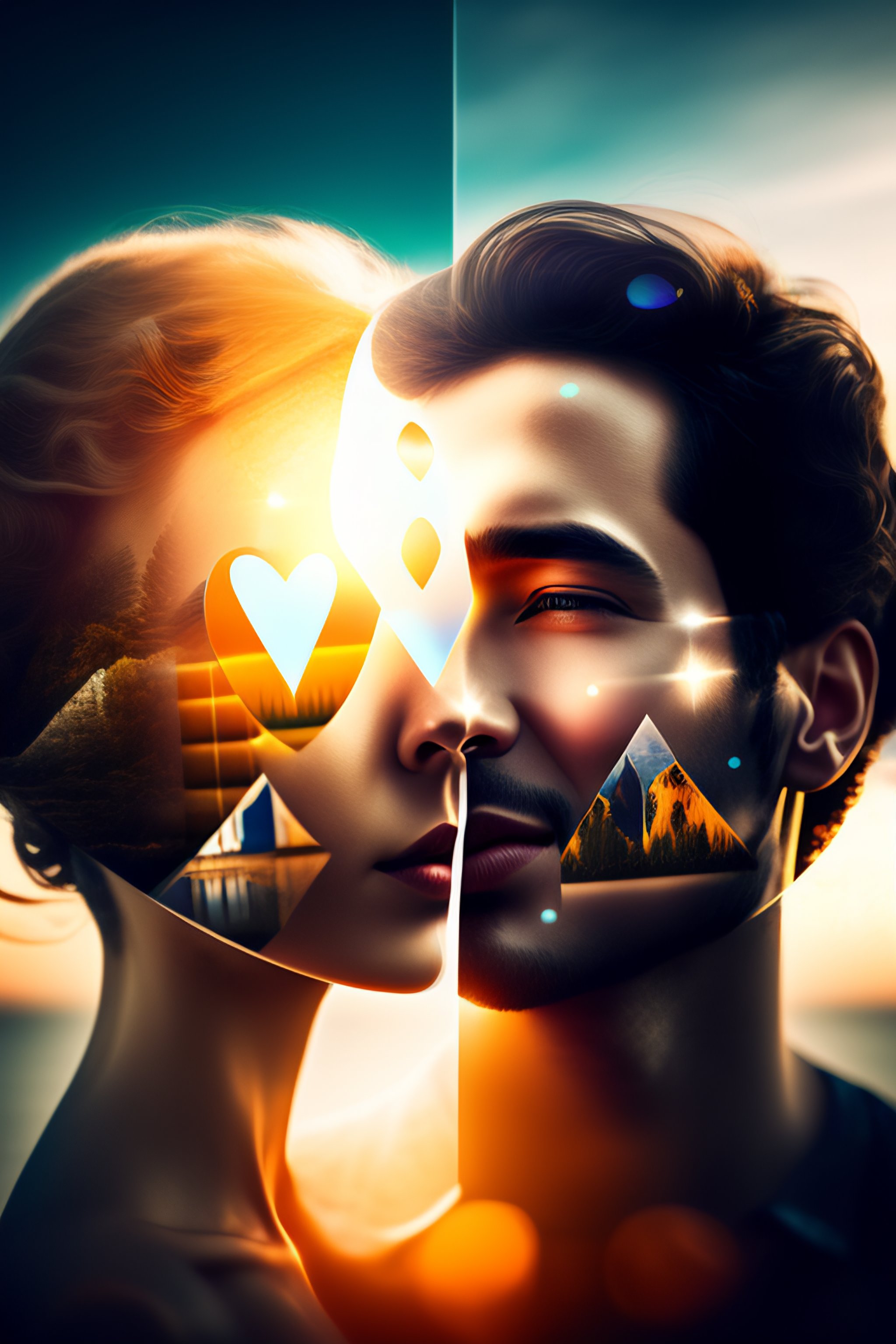 Lexica - Double exposure of love, love is the most relevant theme, love ...