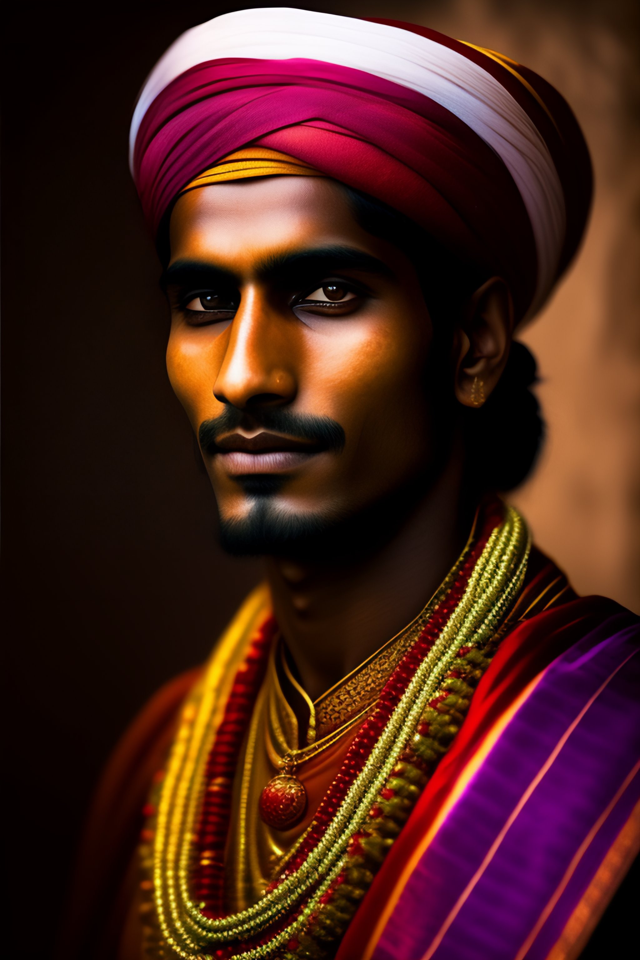 Lexica - Portrait of a young indian man