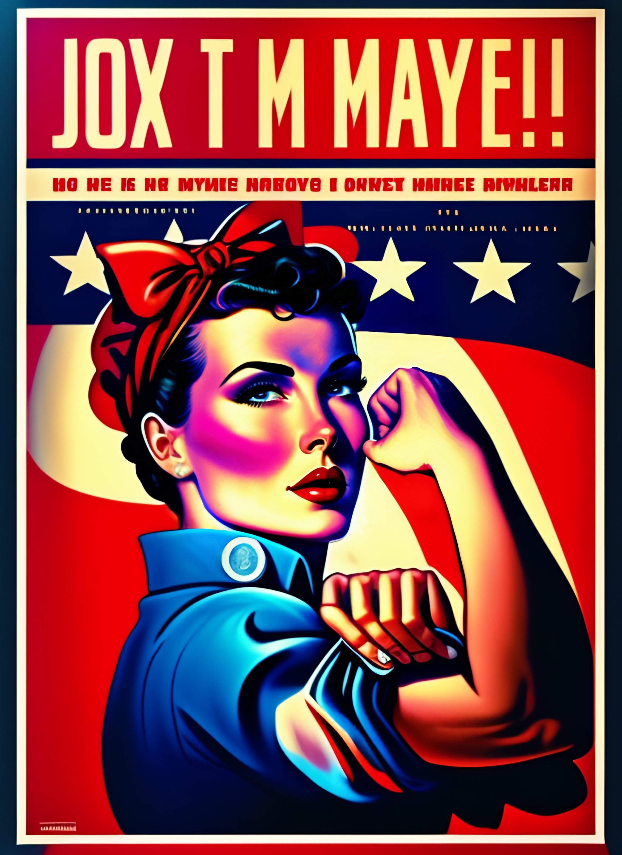 Lexica - A male young man the riveter "We can do it !" poster by John ...