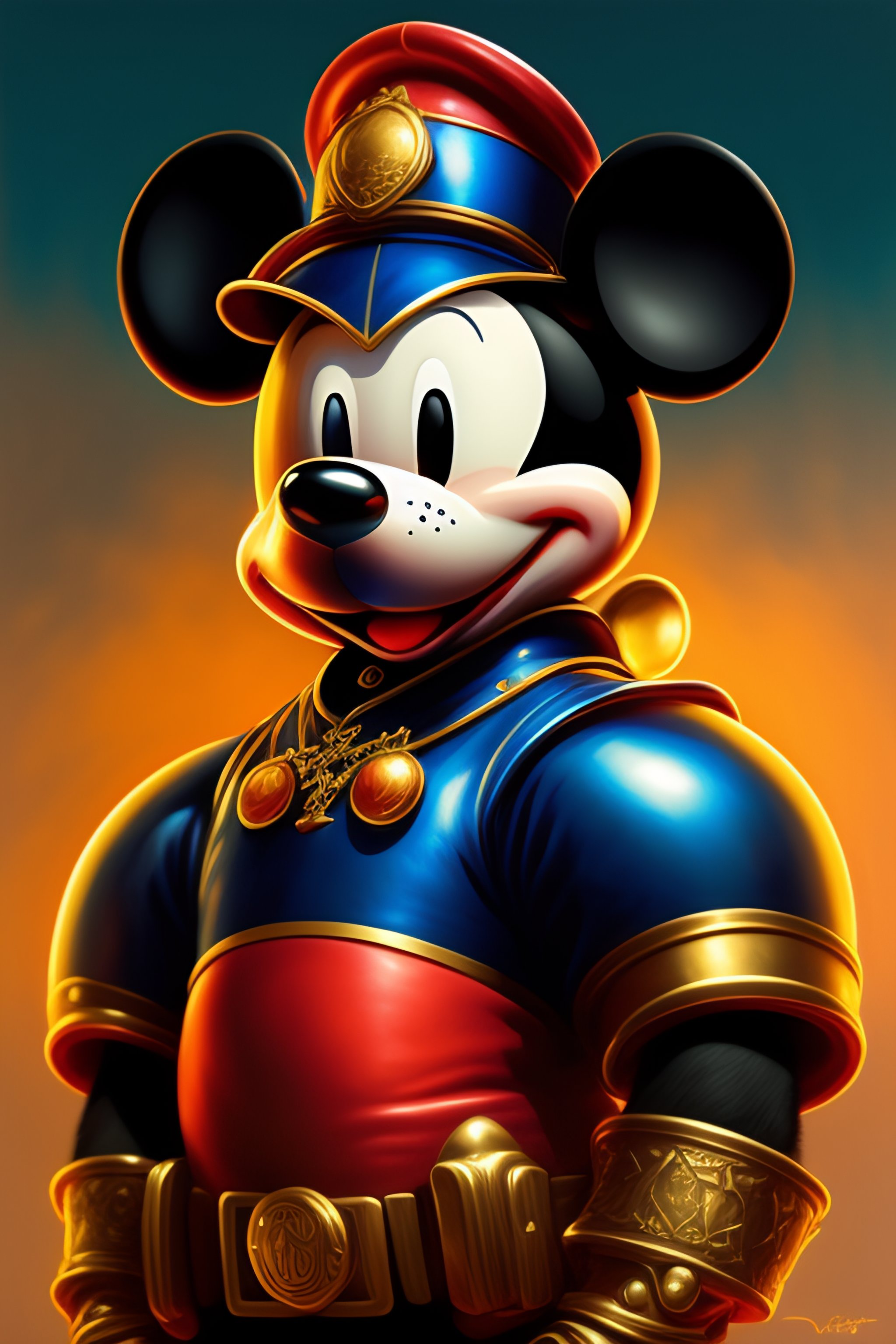 Lexica - Portrait of Mickey mouse, barroc style