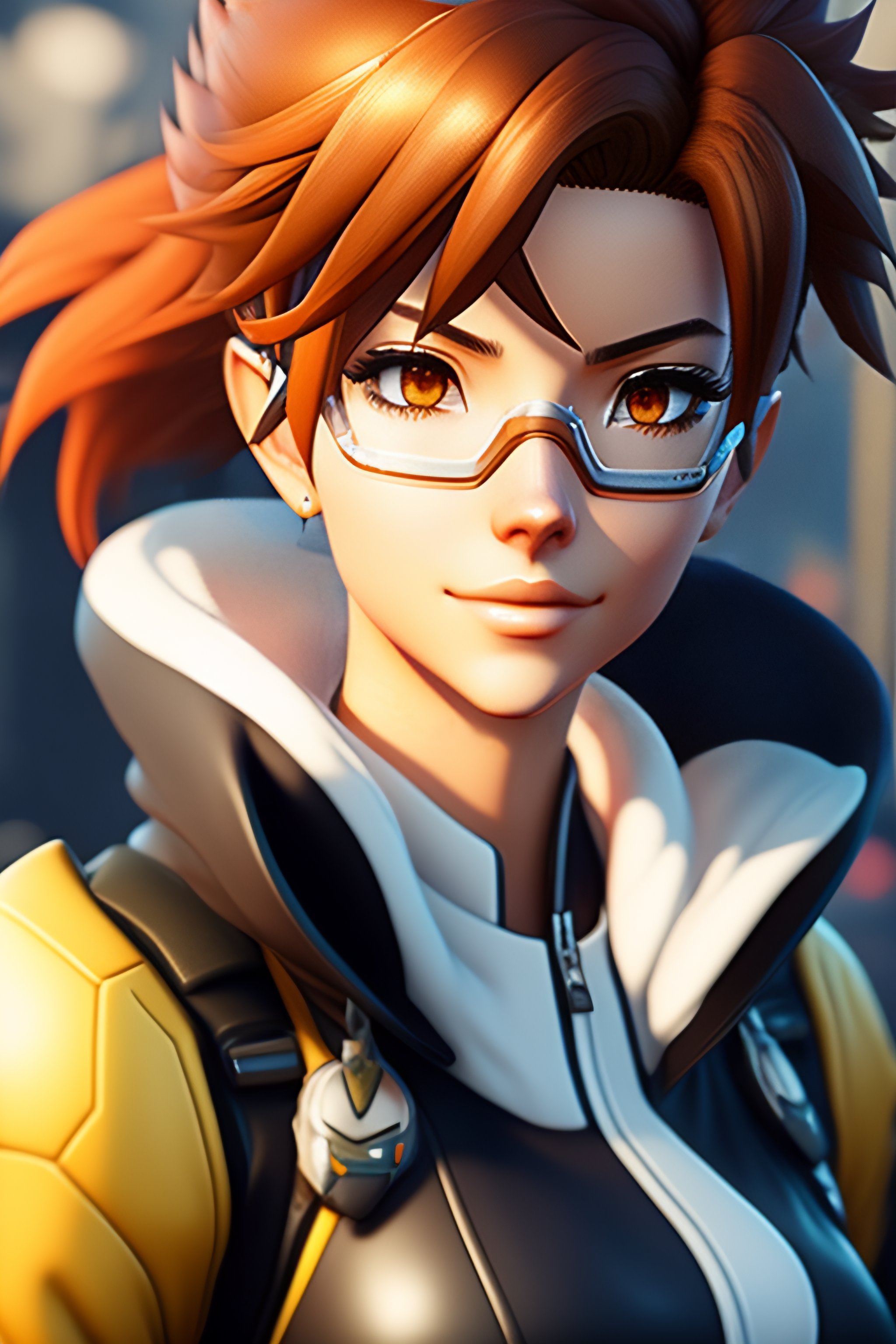 Lexica - High quality image of tracer from overwatch, anime