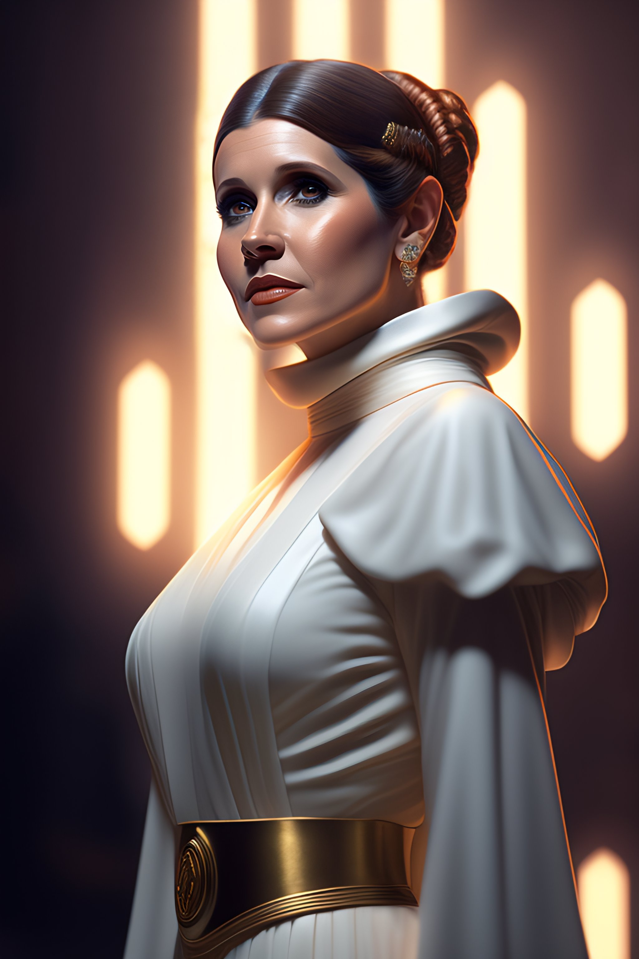 Lexica - Nudde, full length, legs, young Carrie Fisher as Princess Leia ...