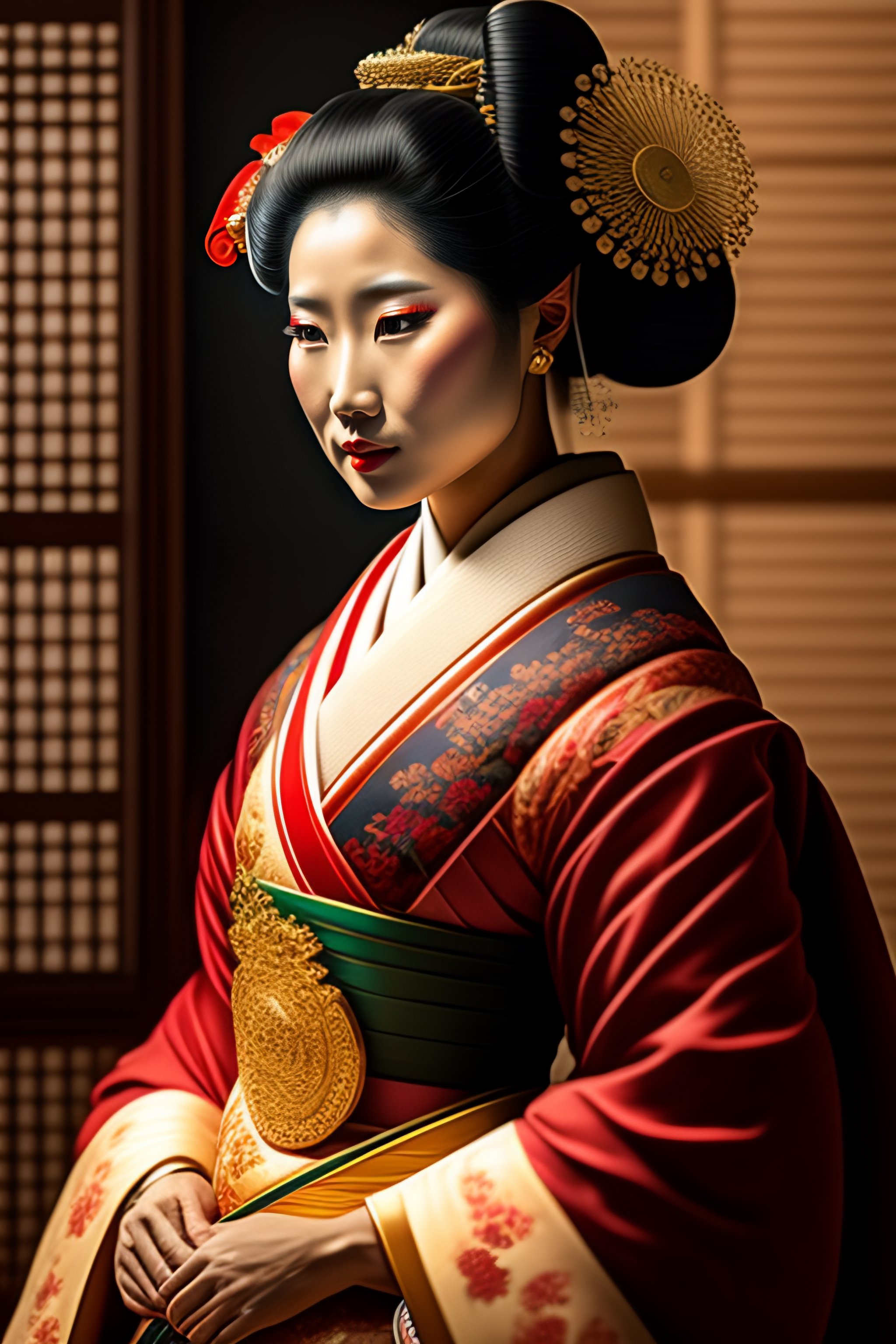 Lexica - Geisha, fine art, intricate