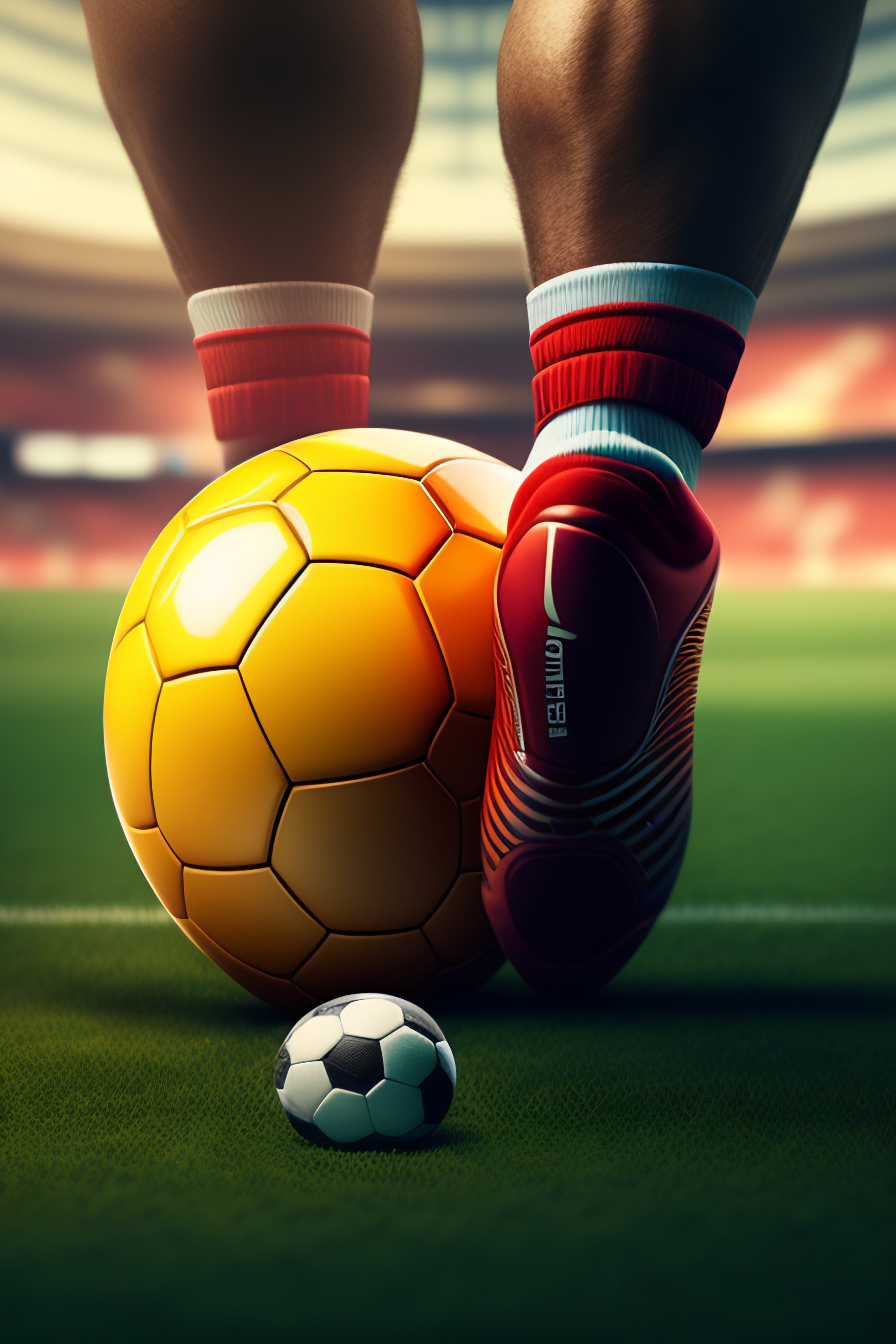 Lexica - An injured wounded football player all feet are covered in ...
