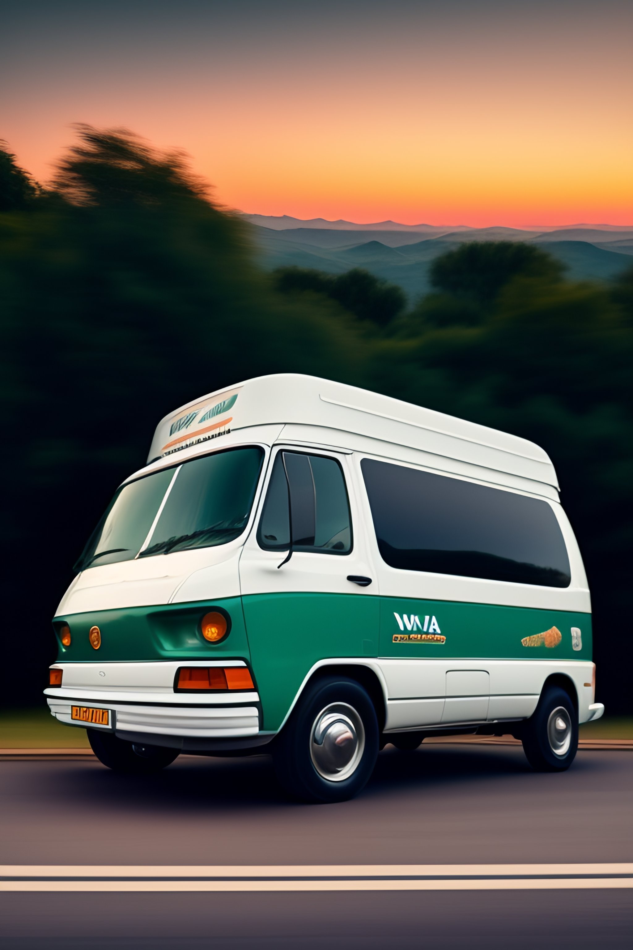 Lexica - Portrait of a tabby cat driving a white van.