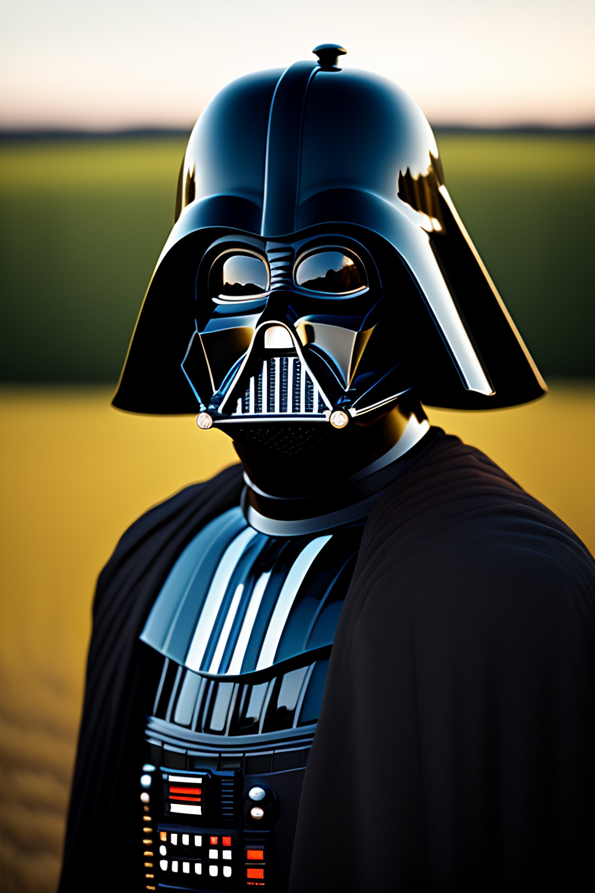 Lexica - Portrait of Darth Vader as a farmer