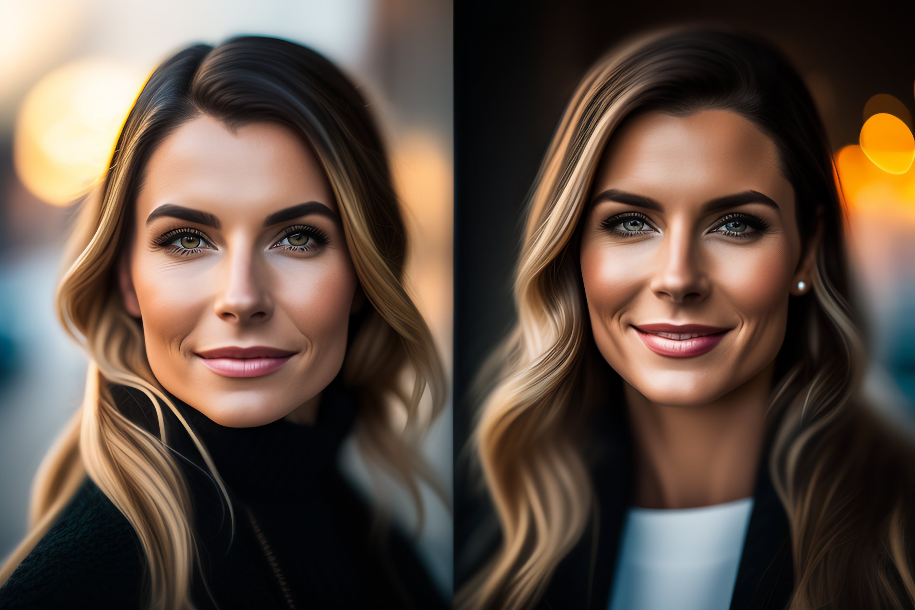 Lexica - A photo portrait of a woman, perfect face template, Fujifilm X ...