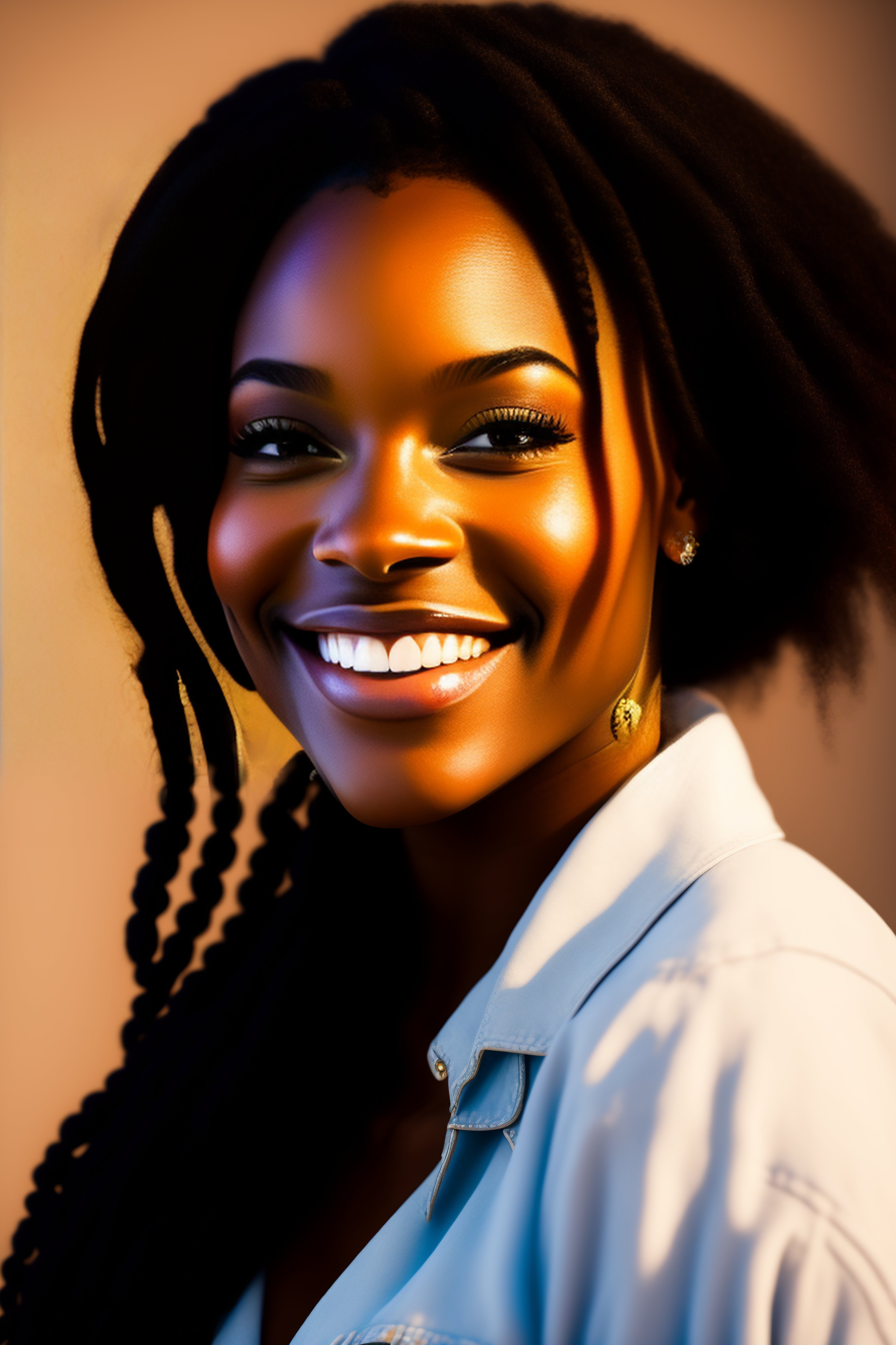 Lexica - Portrait of a uniquely pretty 20 year old black girl ...