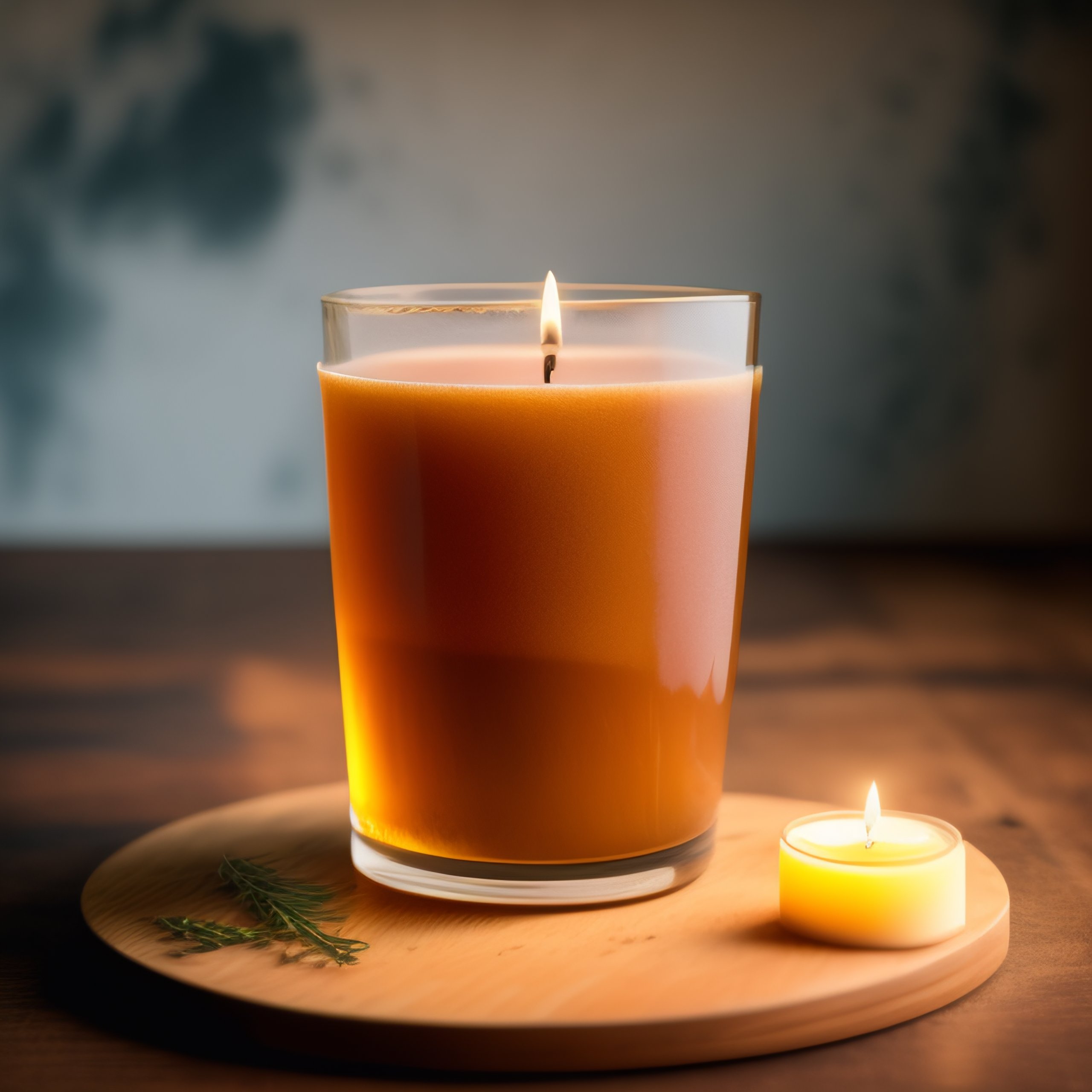 Lexica - Open one candle jar brownish frosted glass on a studio ...