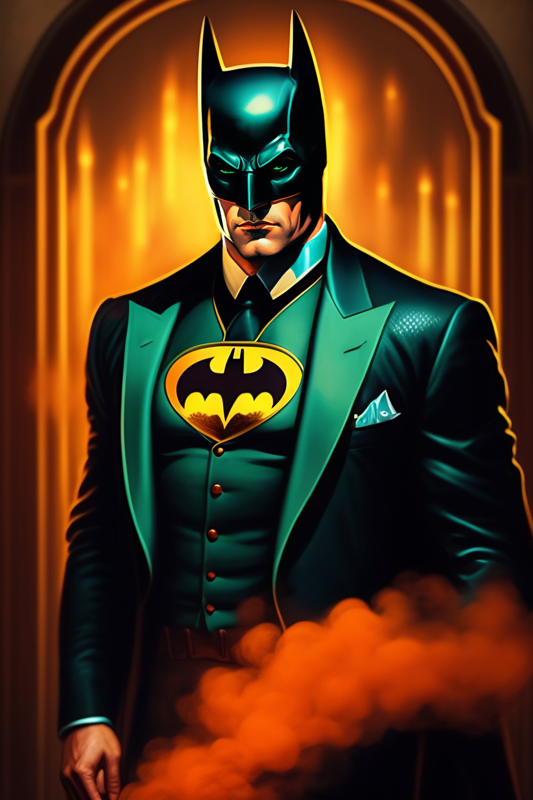 Lexica - Batman inside a vintage bar in 1920s,black batman suit,mafia ...