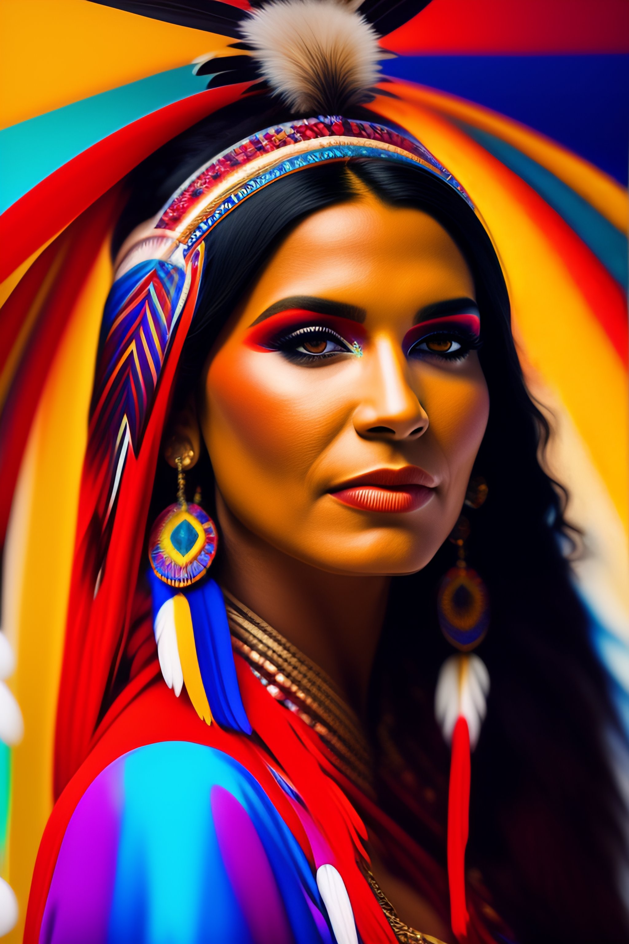 Lexica - Abstract detailed picture of a dancing american indian ...