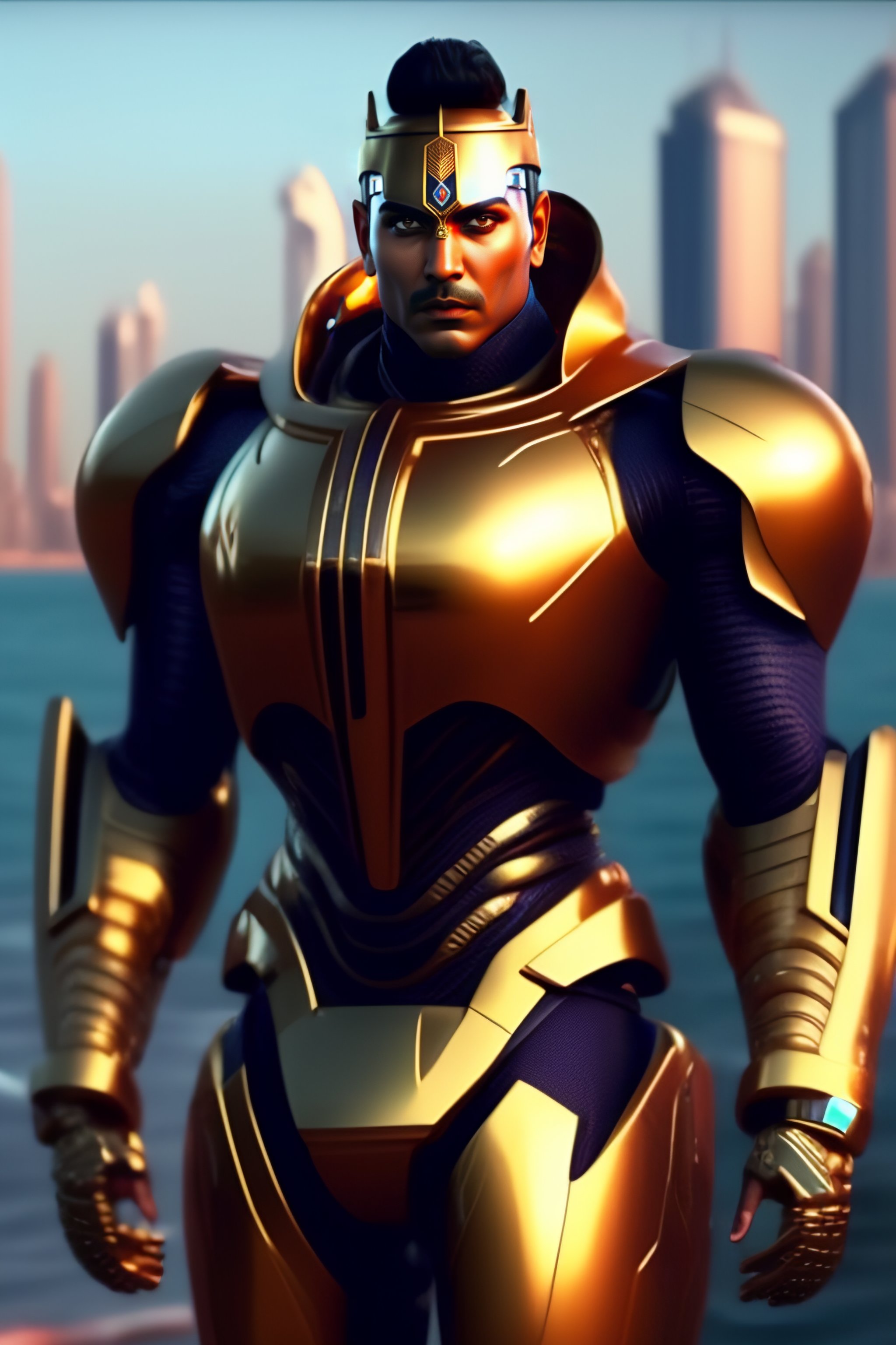 Lexica - Sharukh Khan as a terminator robot exoskeleton, face clearly ...