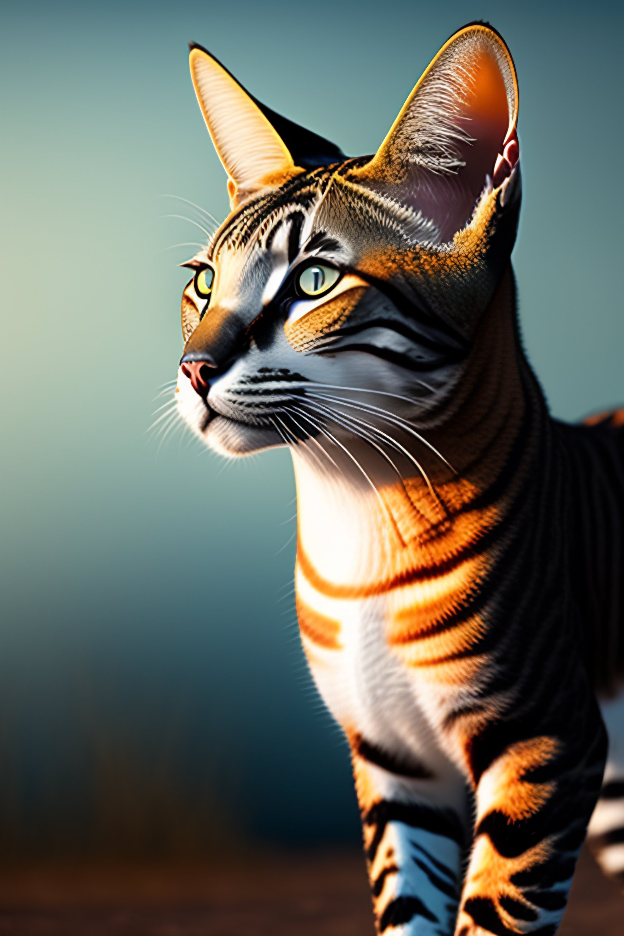 Lexica - A new breed of cat with zebra stripes