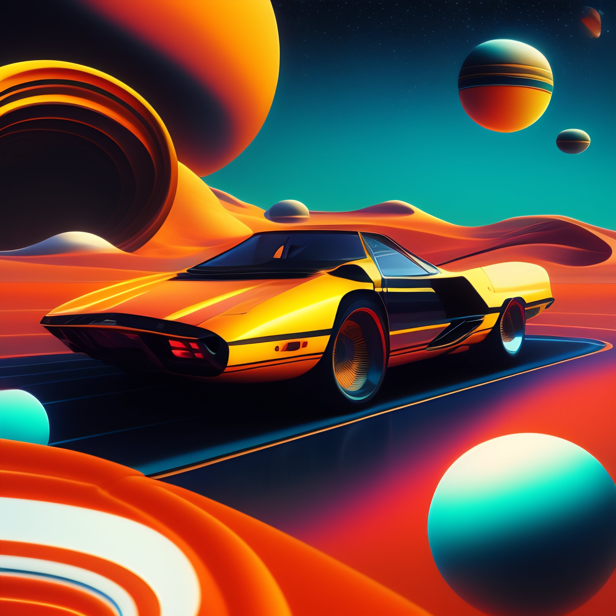 Lexica - Vintage CGI from the 70's-00's, retro futurism, waves, neo noir