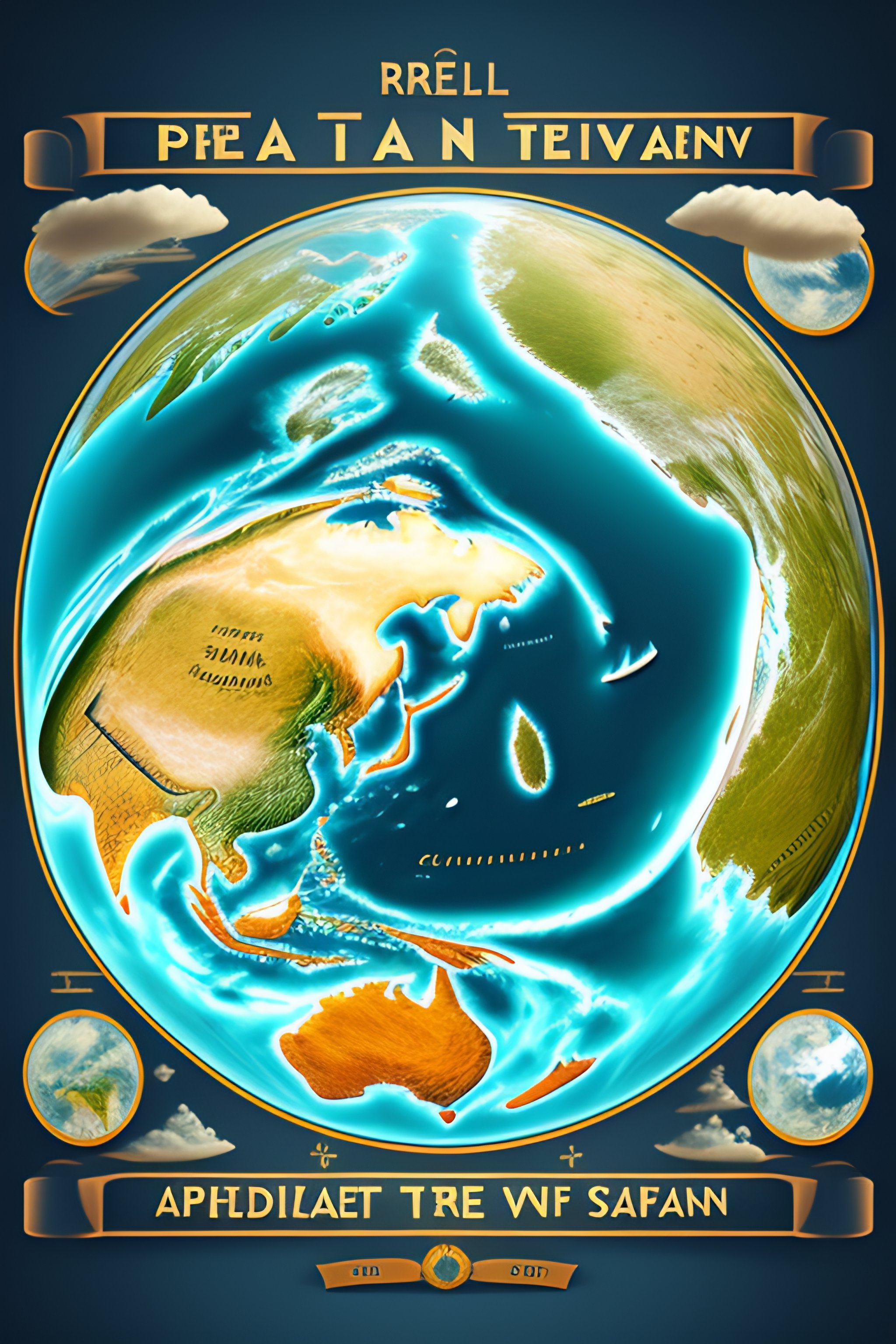 Realistic Earth Map Flat