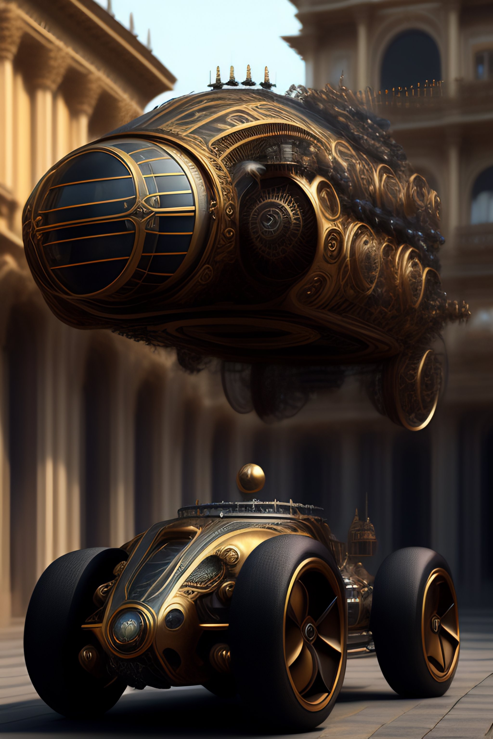 Lexica - Biomechanical steampunk vehicle reminiscent of fast sportscar ...