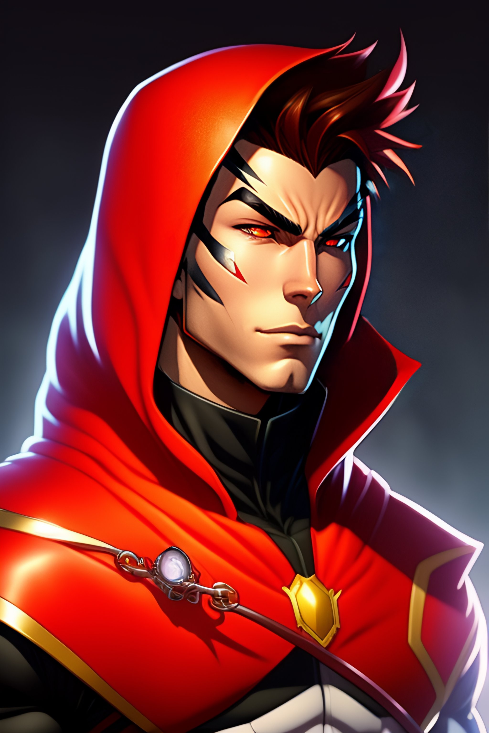 Lexica - Anime portrait of Red Hood with a Omnitrix from Ben 10 by ...