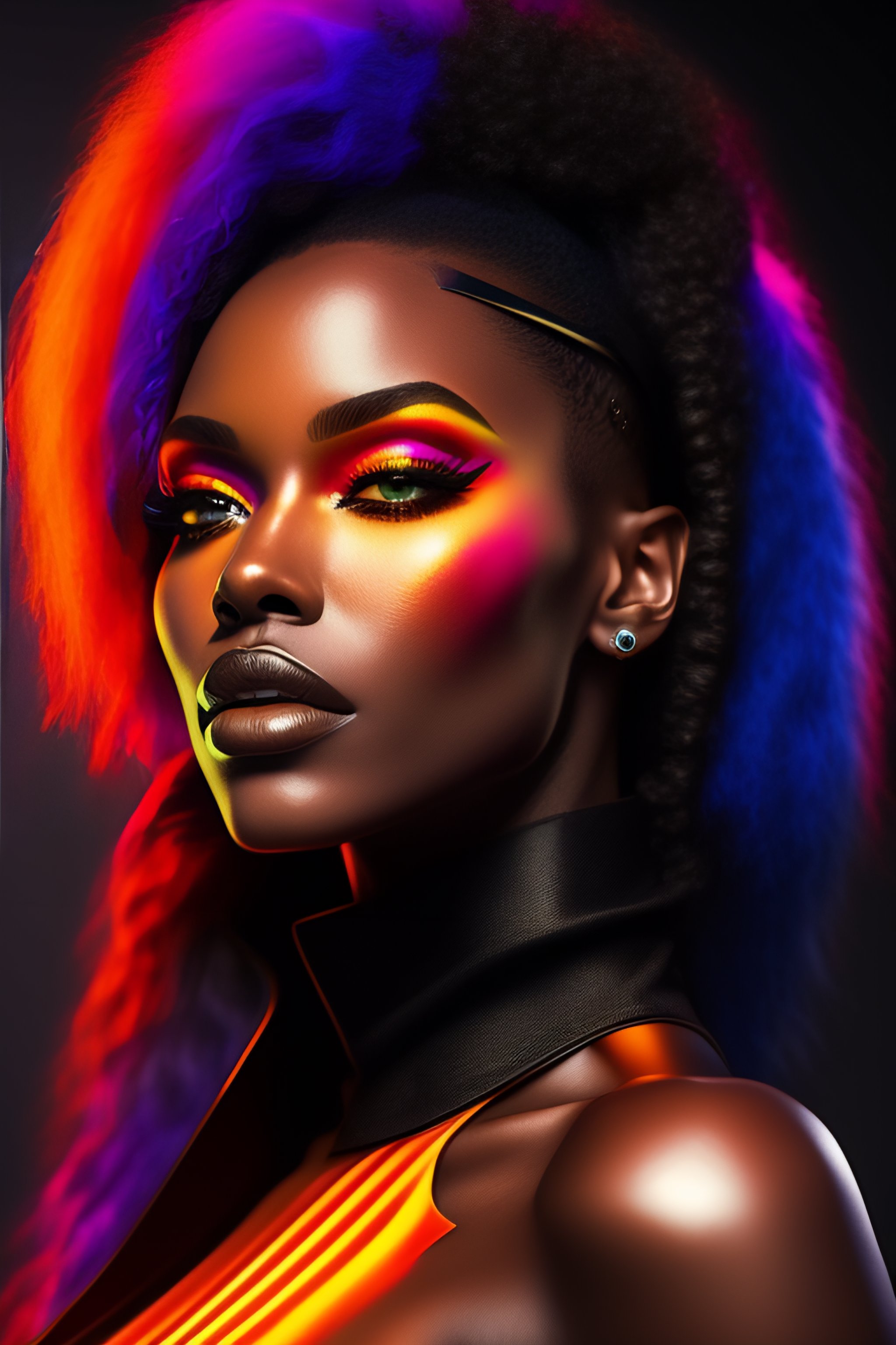 Lexica - Futuristic cyberpunk black model with innovative oculus ...