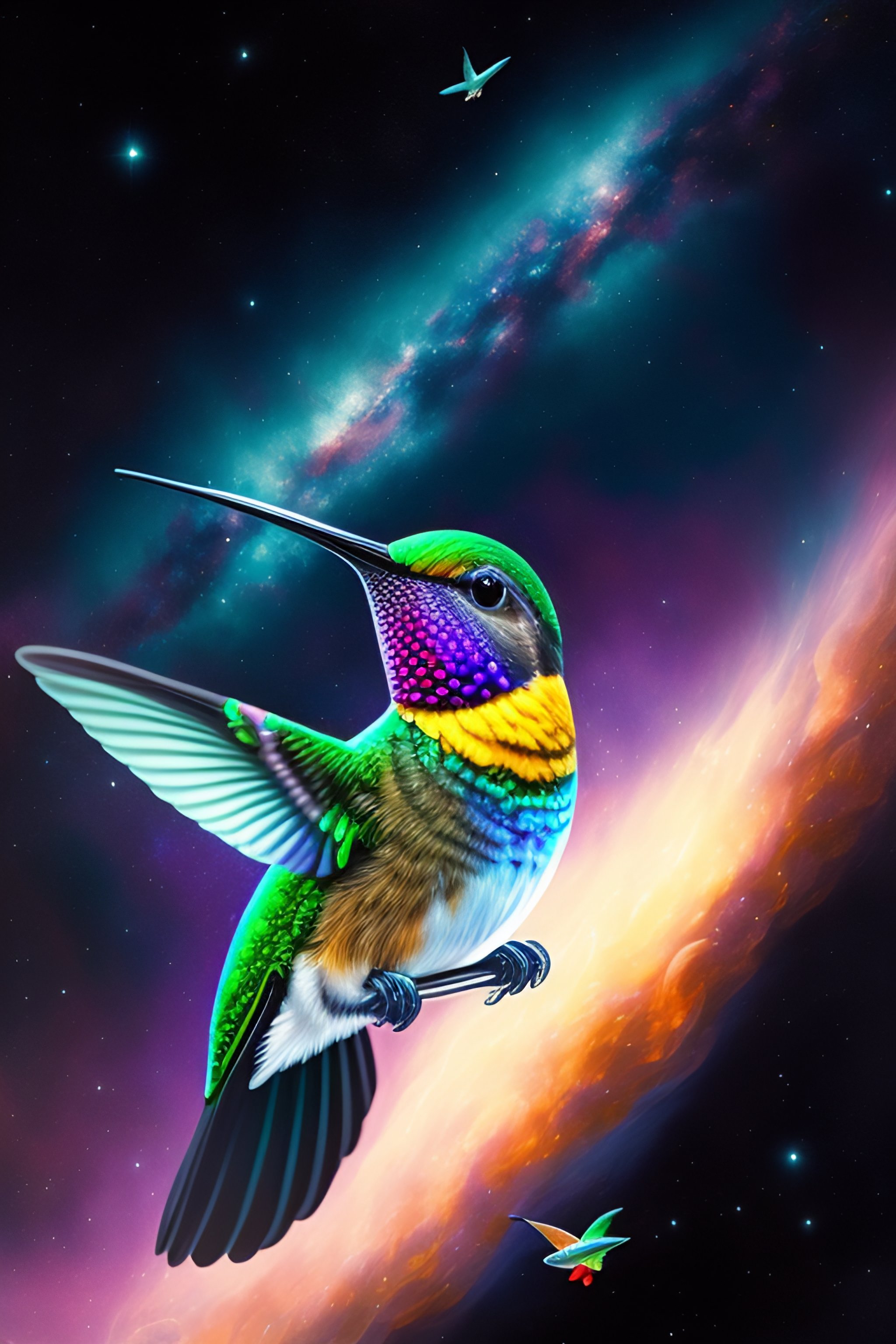 Lexica - A hummingbird in space
