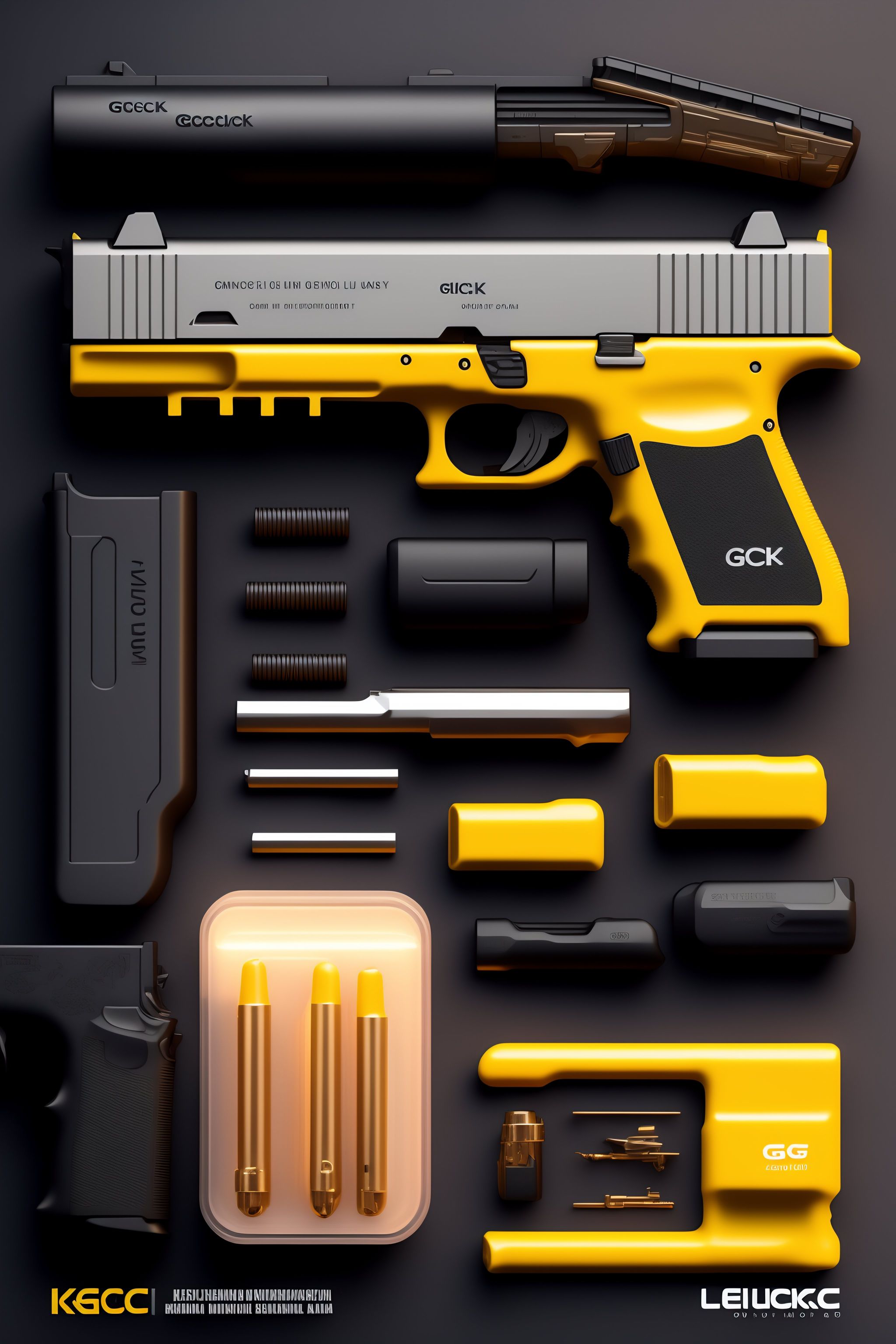 Lexica - Glock firearm, Costumes and props, Knolling, Knolling layout ...