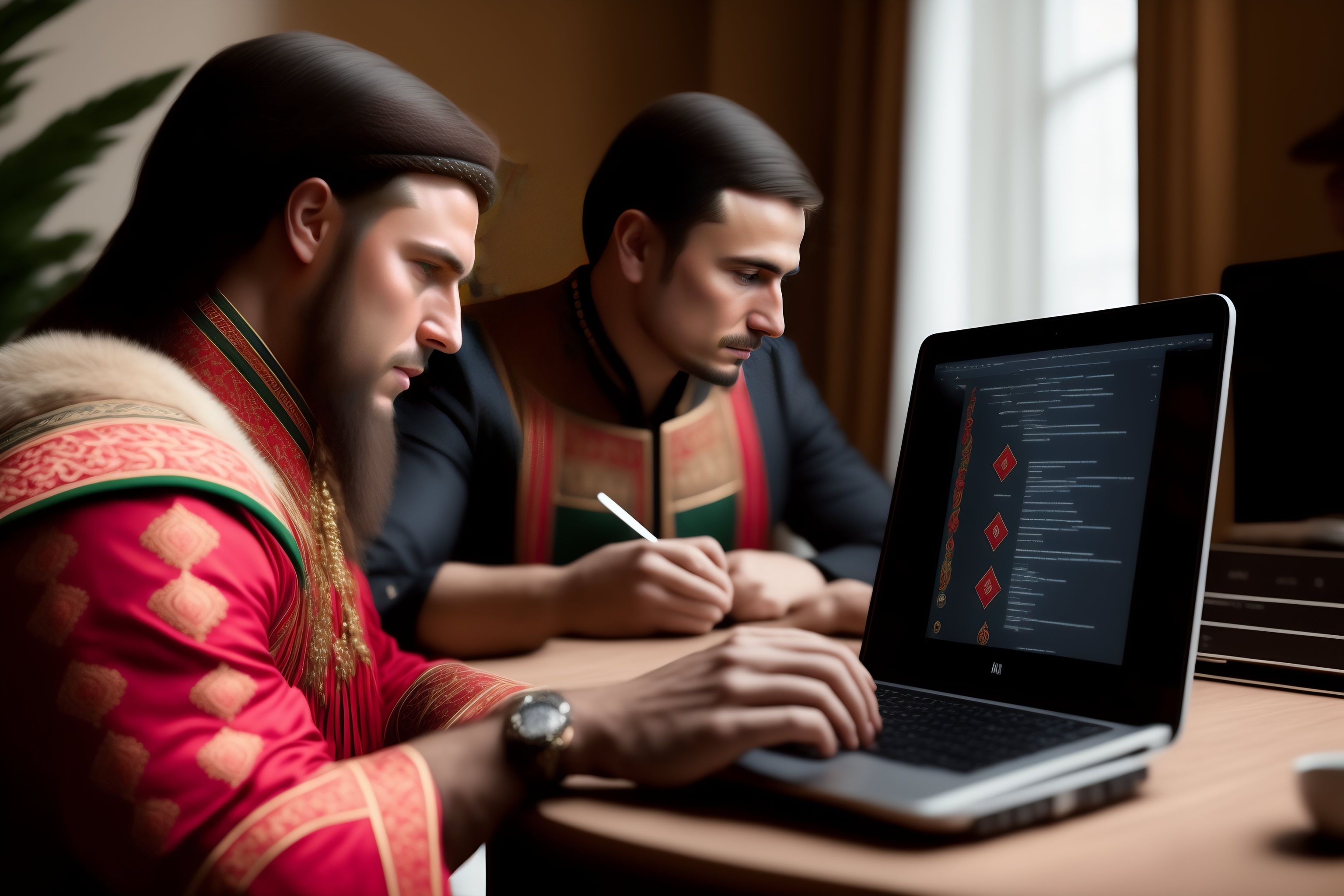 Lexica - Programmer from belarus in belarusian national outfits is ...