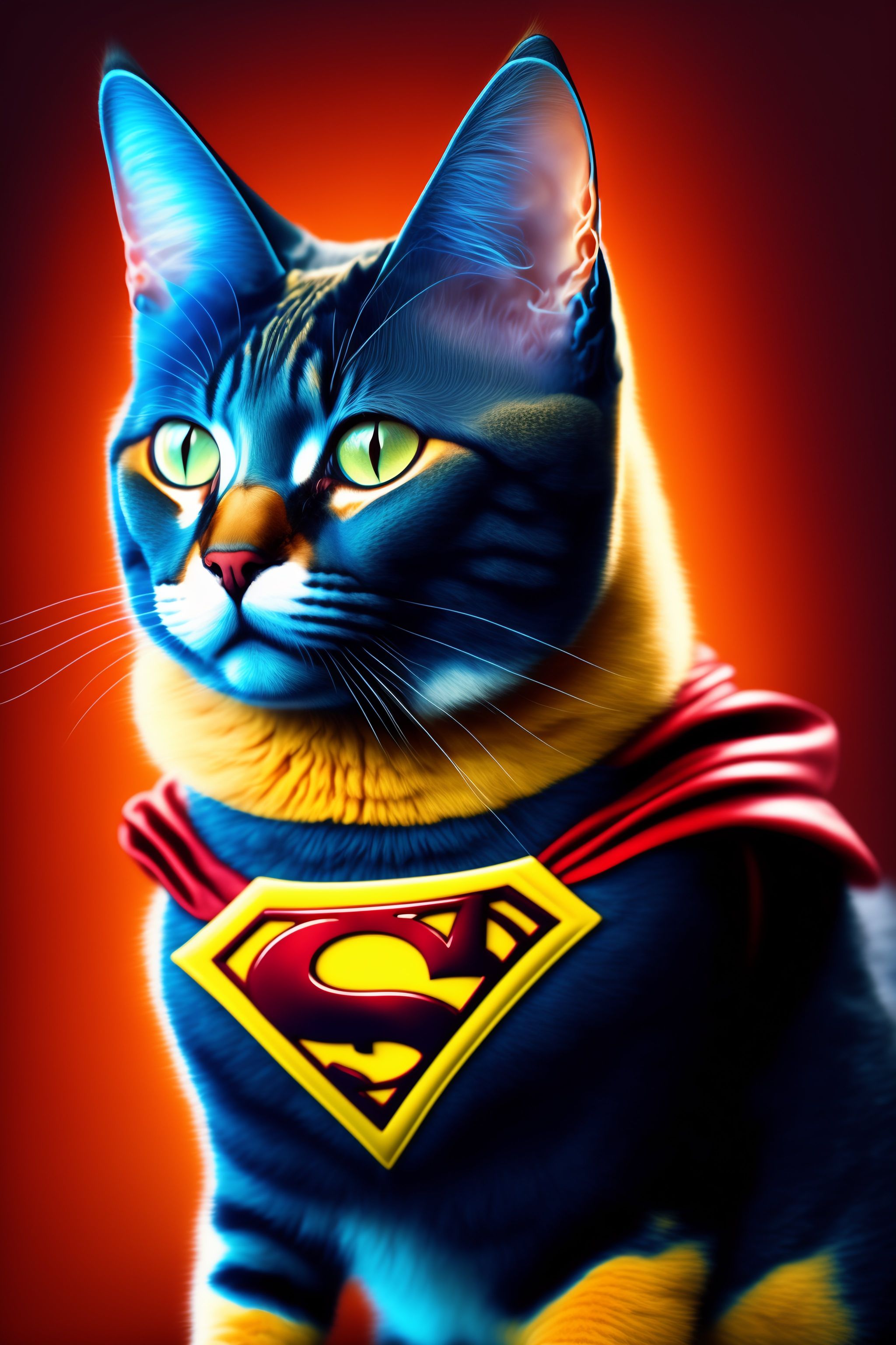 Lexica - A superhero cat in heroic style masterpiece