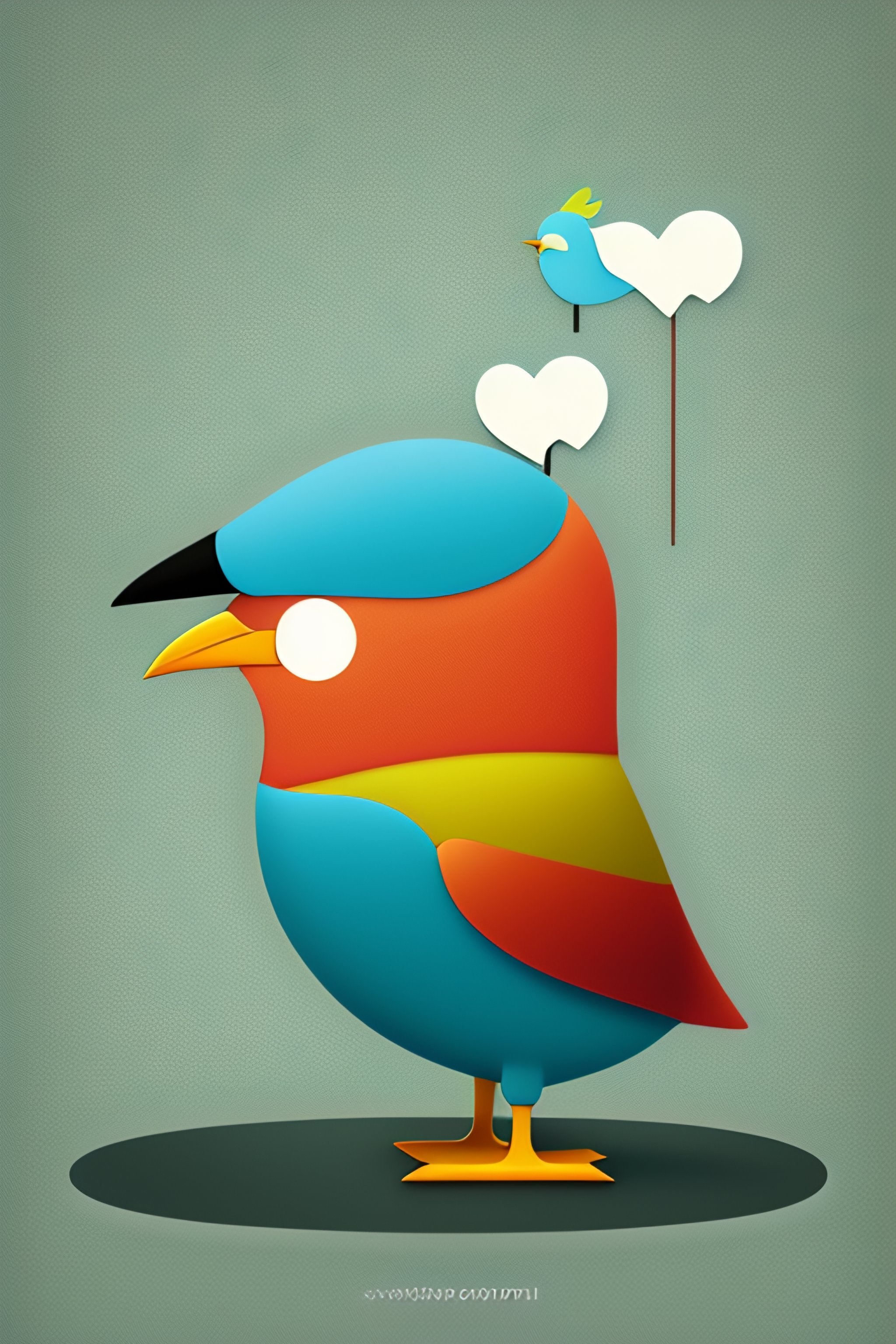 Lexica - Image of twitter bird as a cartoon talking with other twitter ...