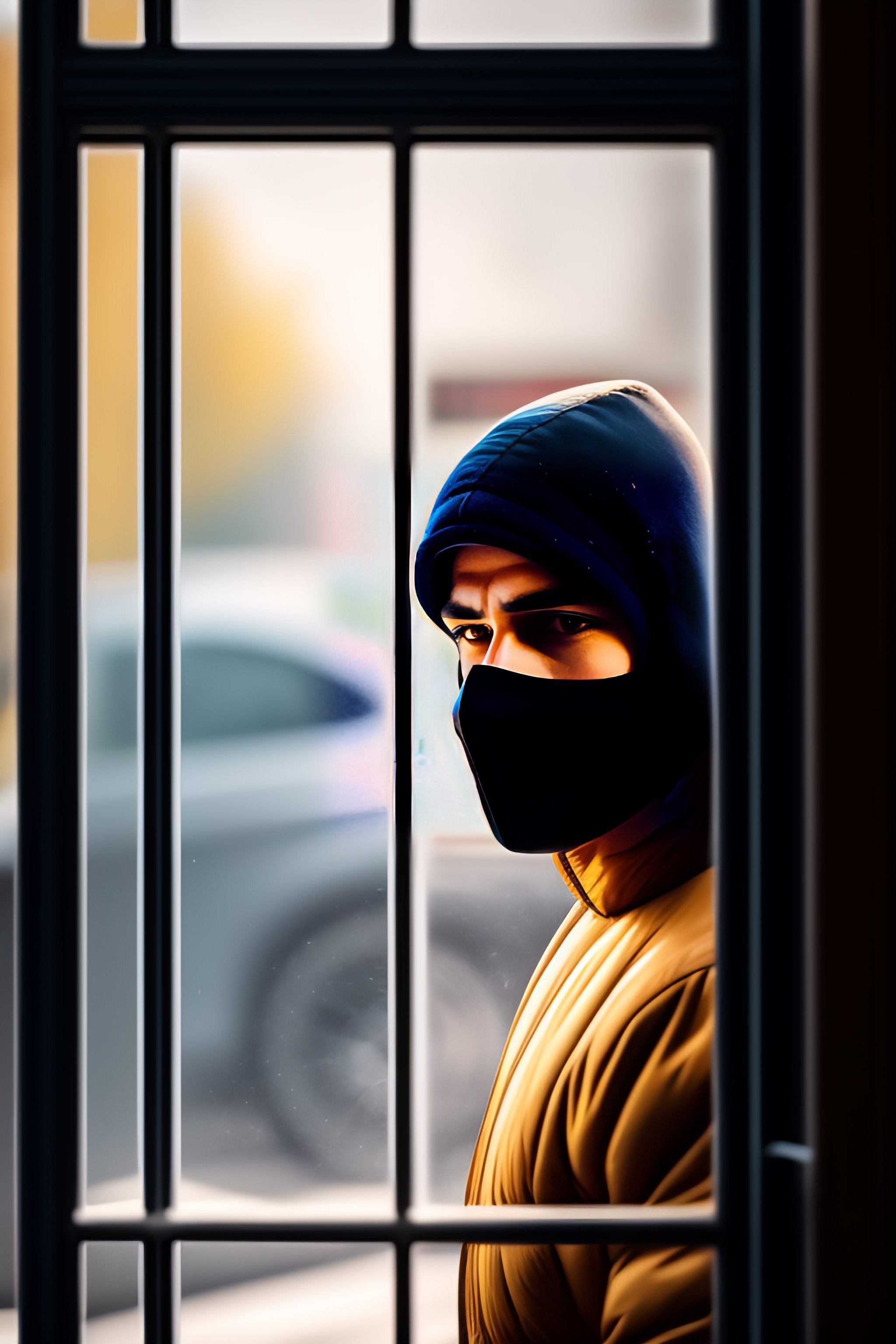 Lexica - A masked robber, in complete obscurity, stole a frame, then ...