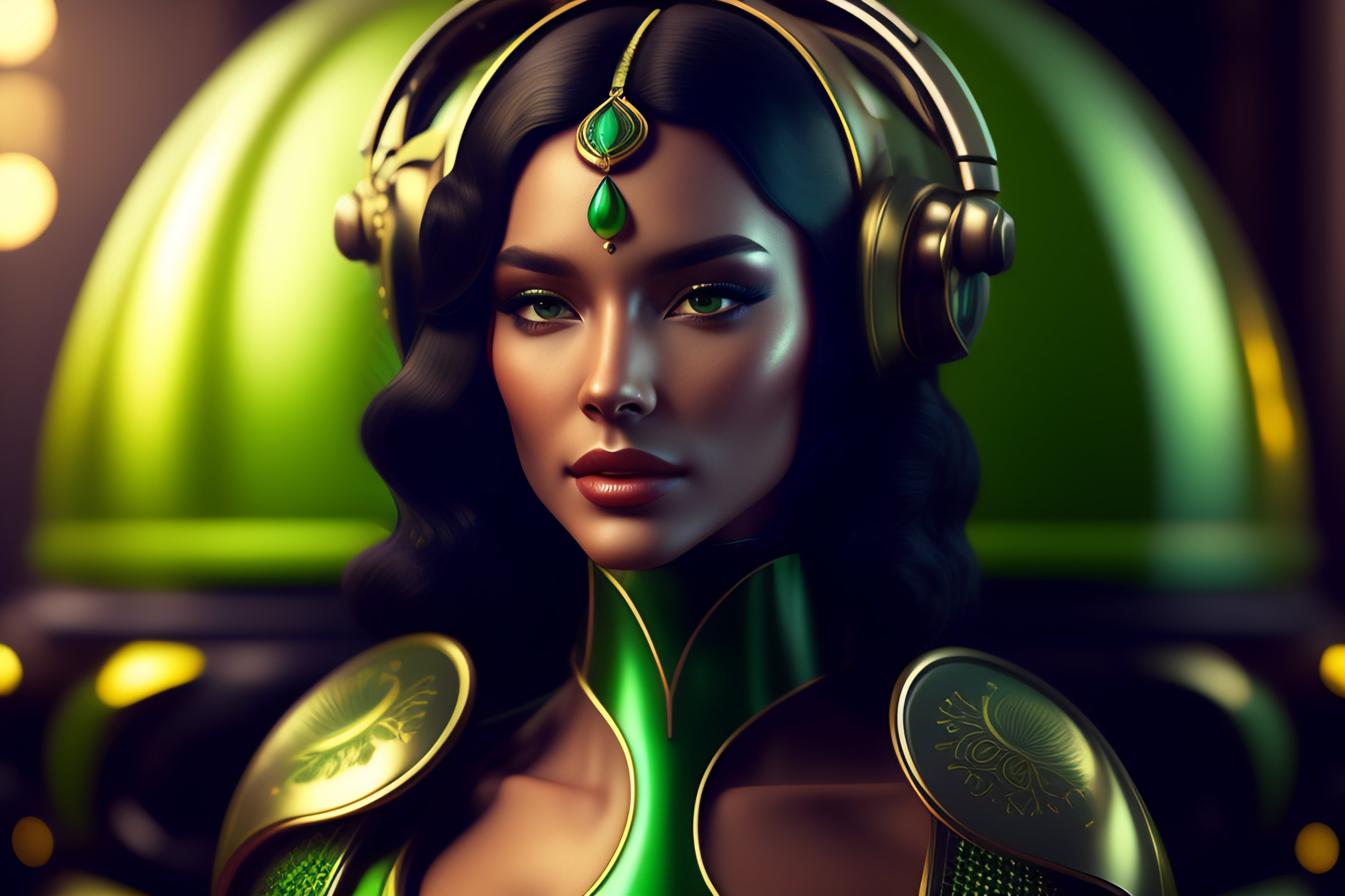 Lexica - A photo image a laptop with a green background and the words ...