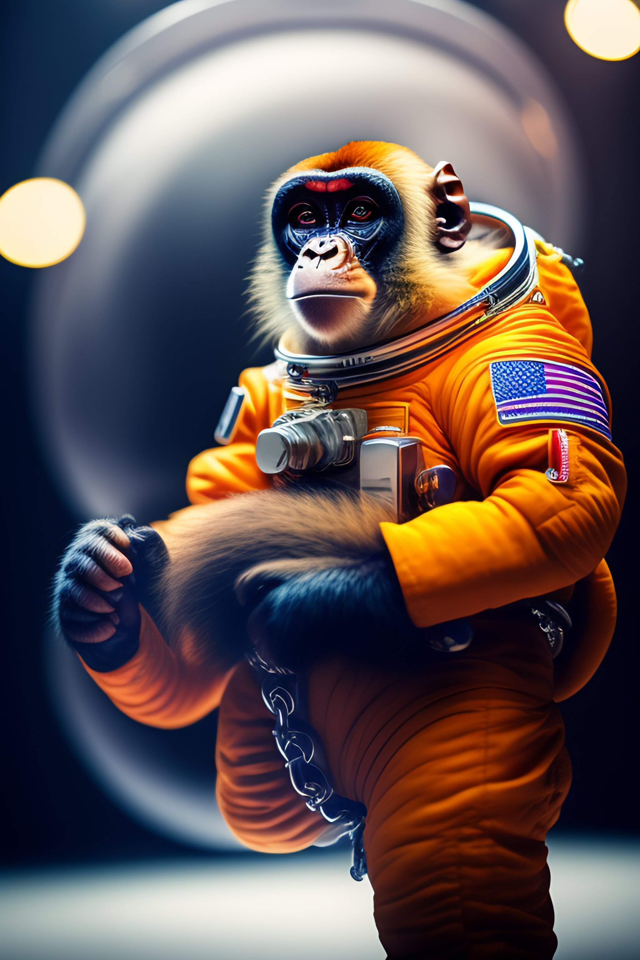 Lexica - A monkey as an astronaut