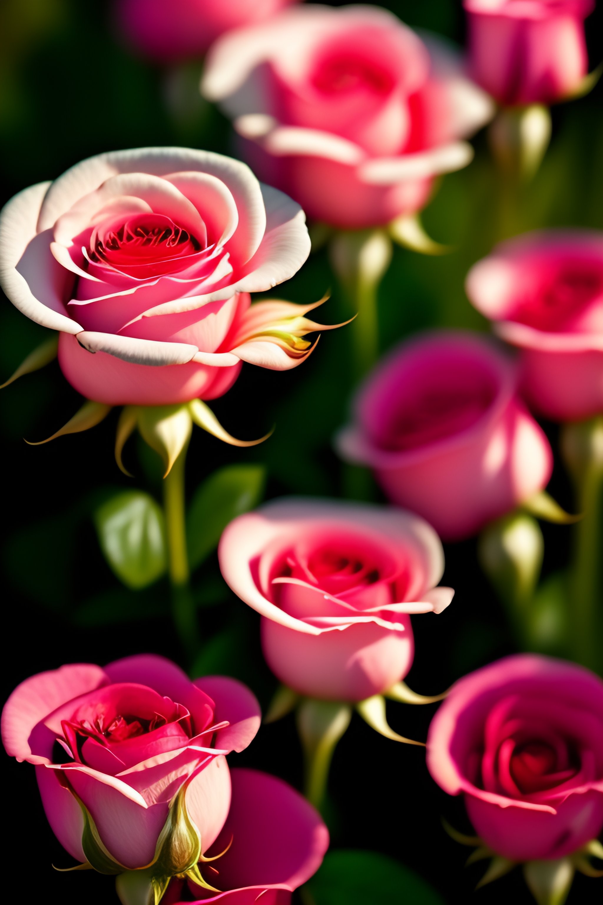 Lexica - A picture with roses inviting you to a good day