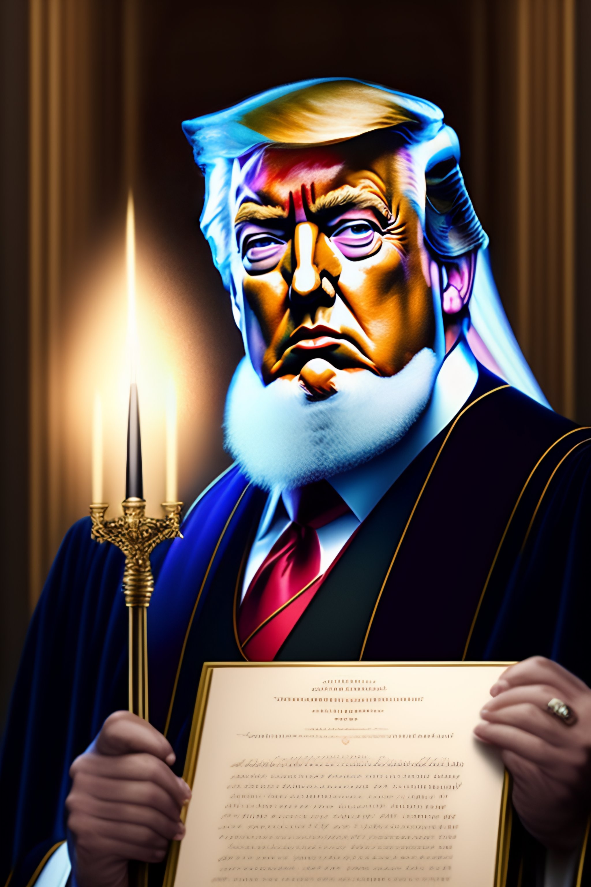 Lexica - Portrait of trump as Professor Albus Dumbledore wizard from ...