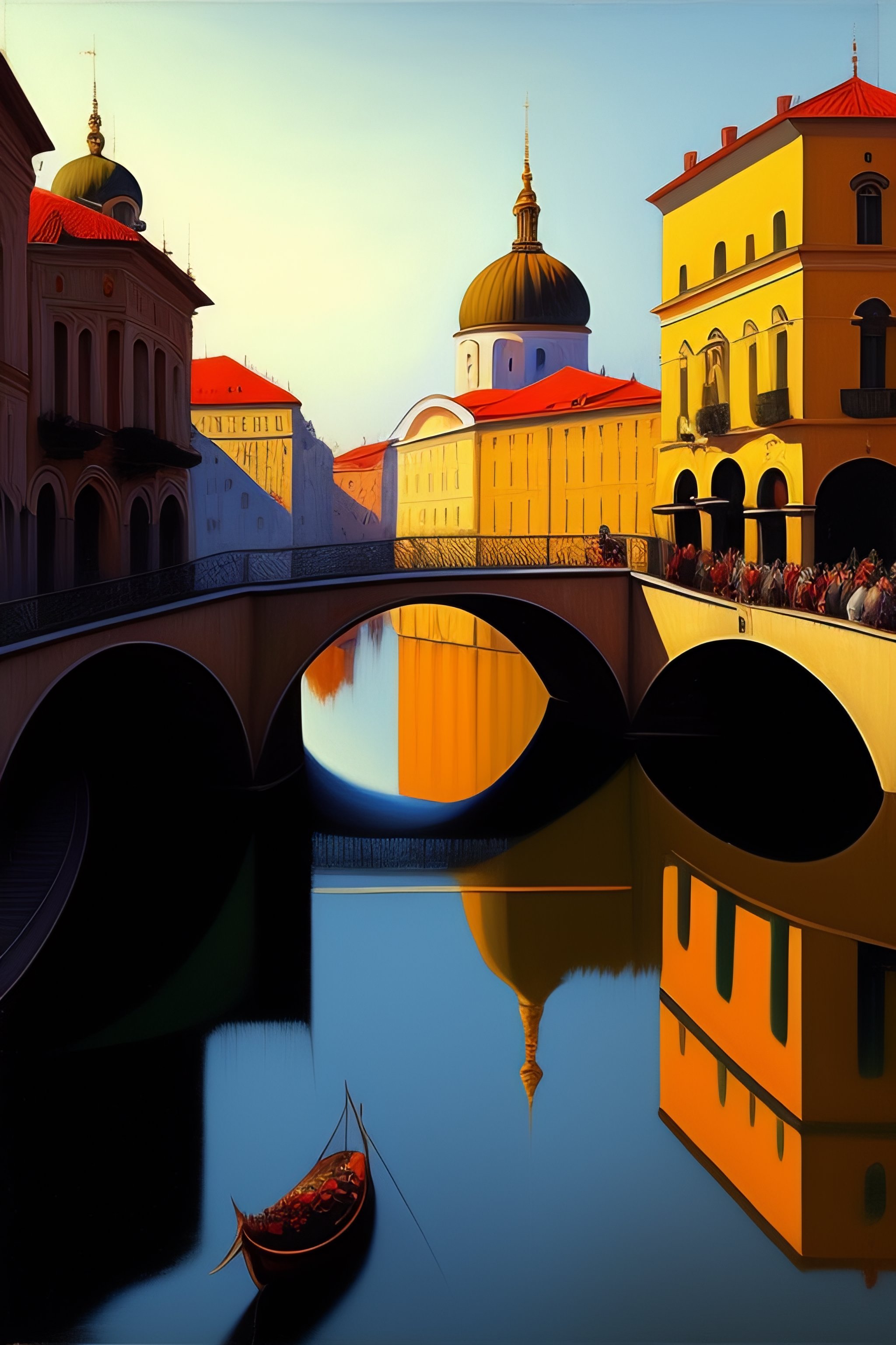 Lexica - Painting by caravaggio, modern day eastern european city