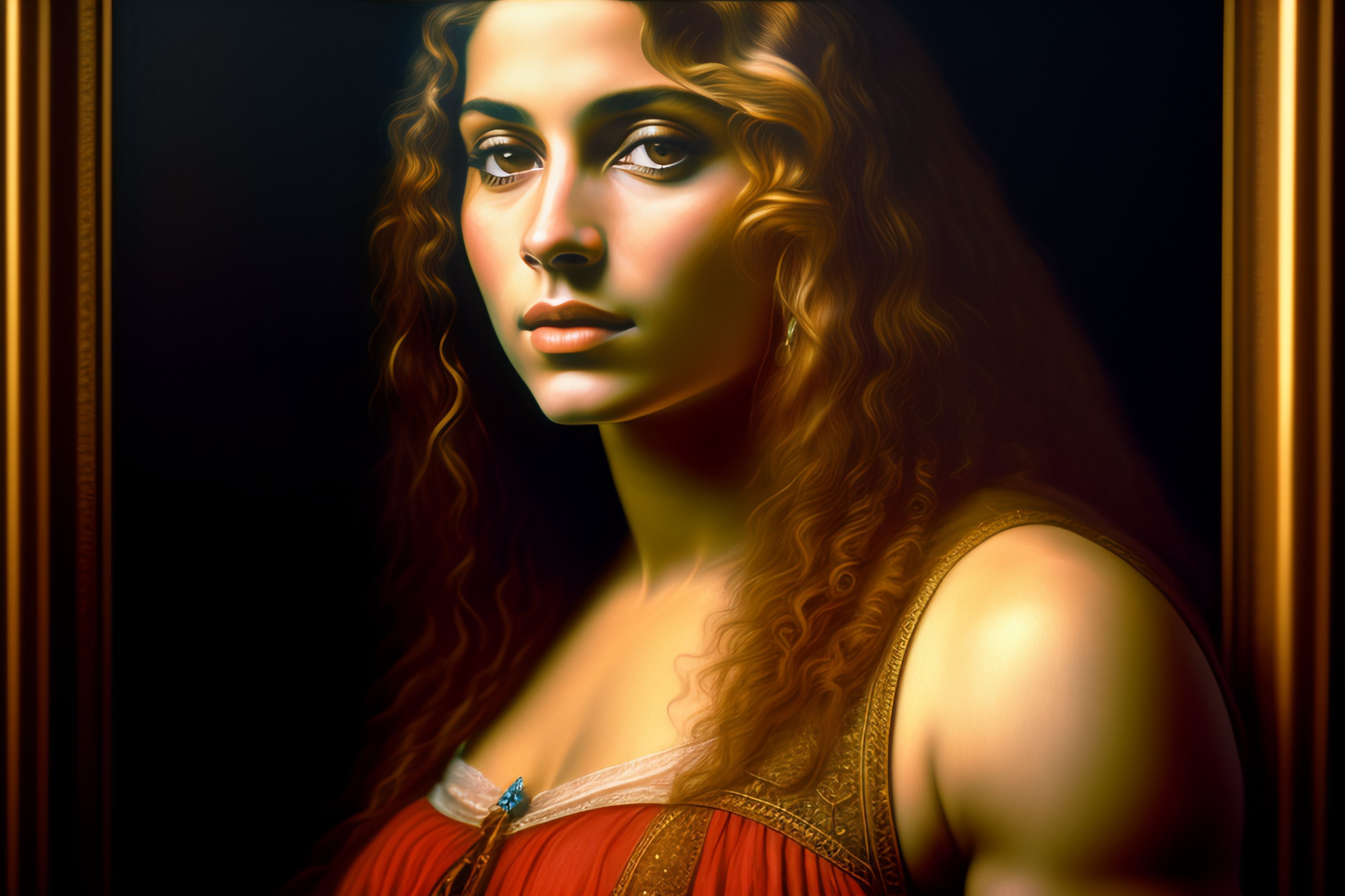 Lexica - Leonardo Da Vinci style painting of Shakira, dramatic lighting ...